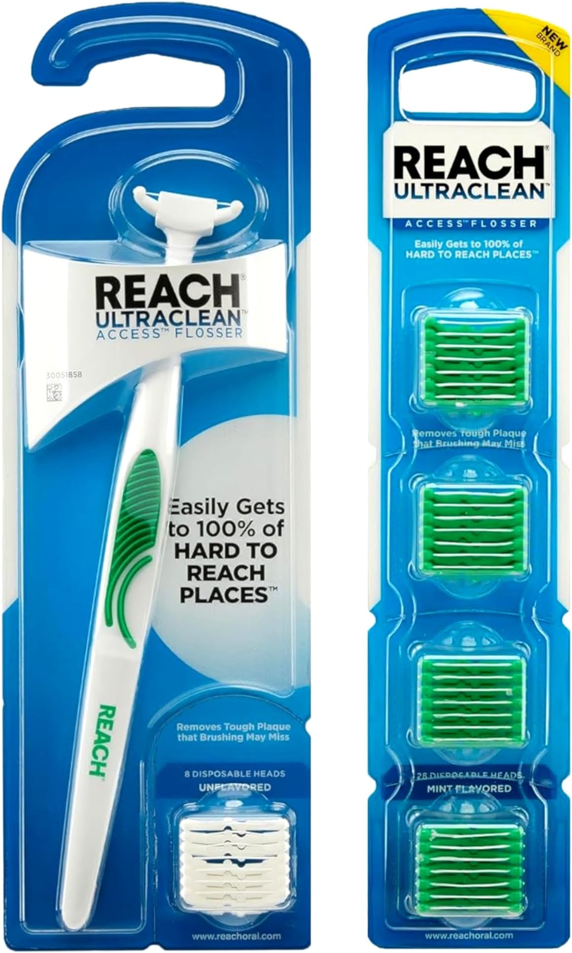 Amazon.com : REACH Ultraclean Access Snap-On Flosser & Flosser Refill ...