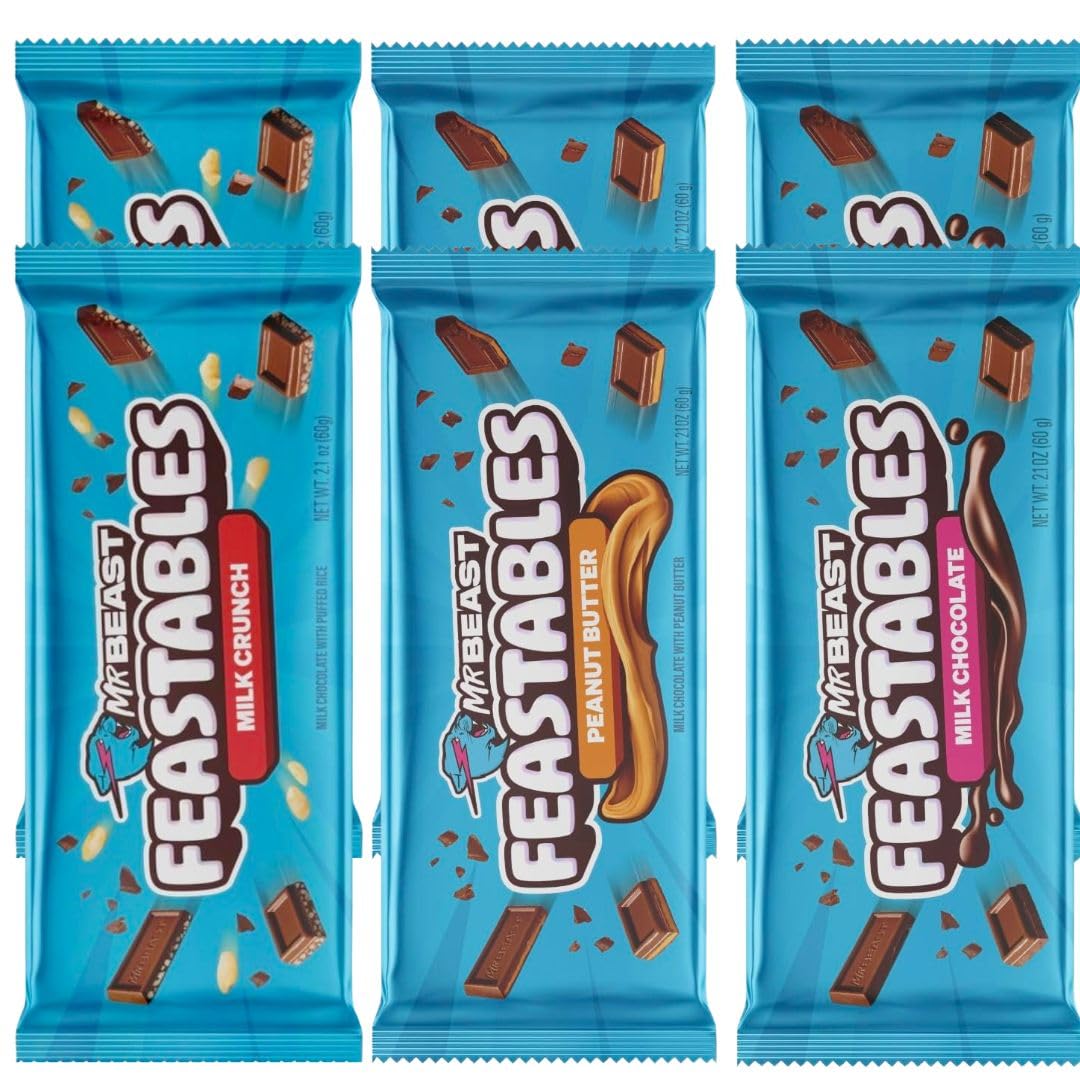 Feastables Mr Beast Chocolate Bar 6 Bar Bundle 2 Milk | Desertcart INDIA