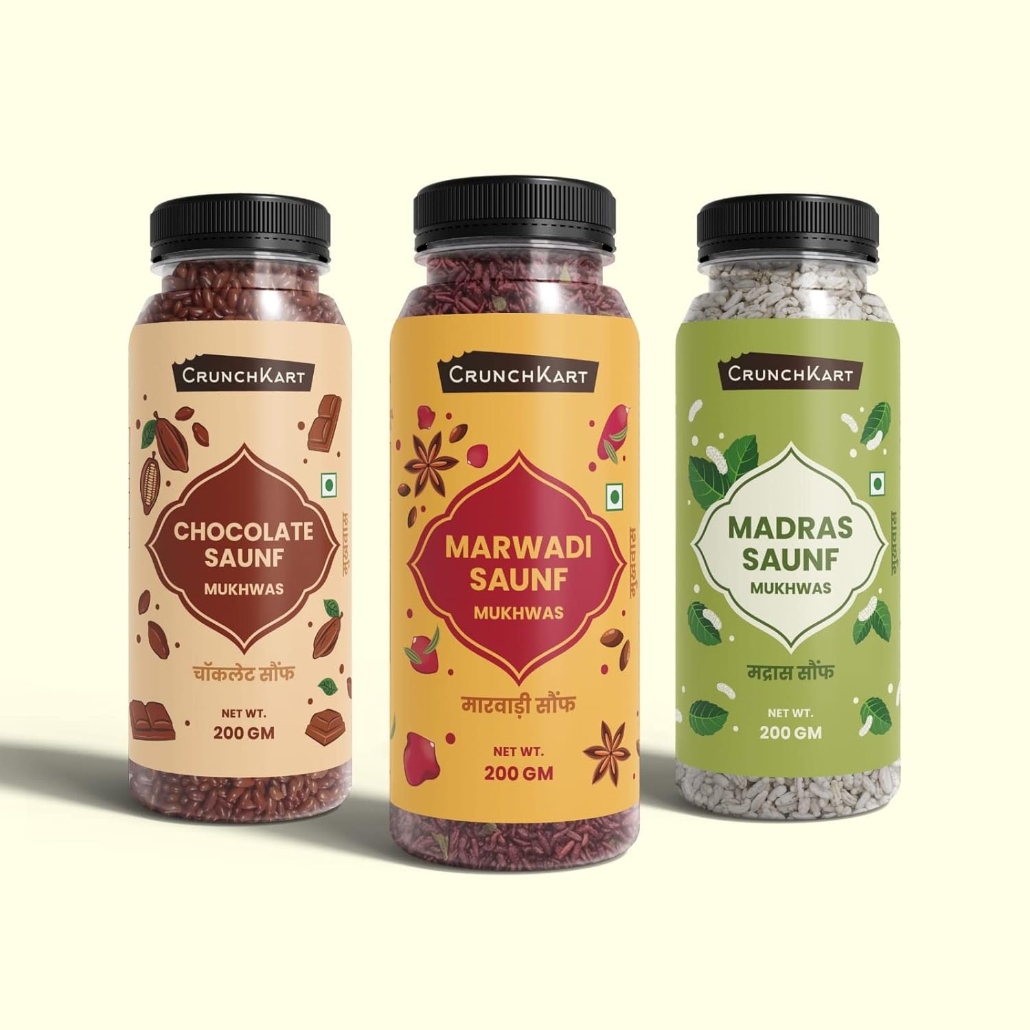 Crunchkart Pack of 3 Traditional Digestive Diwali Sweets and Mukhwas ...