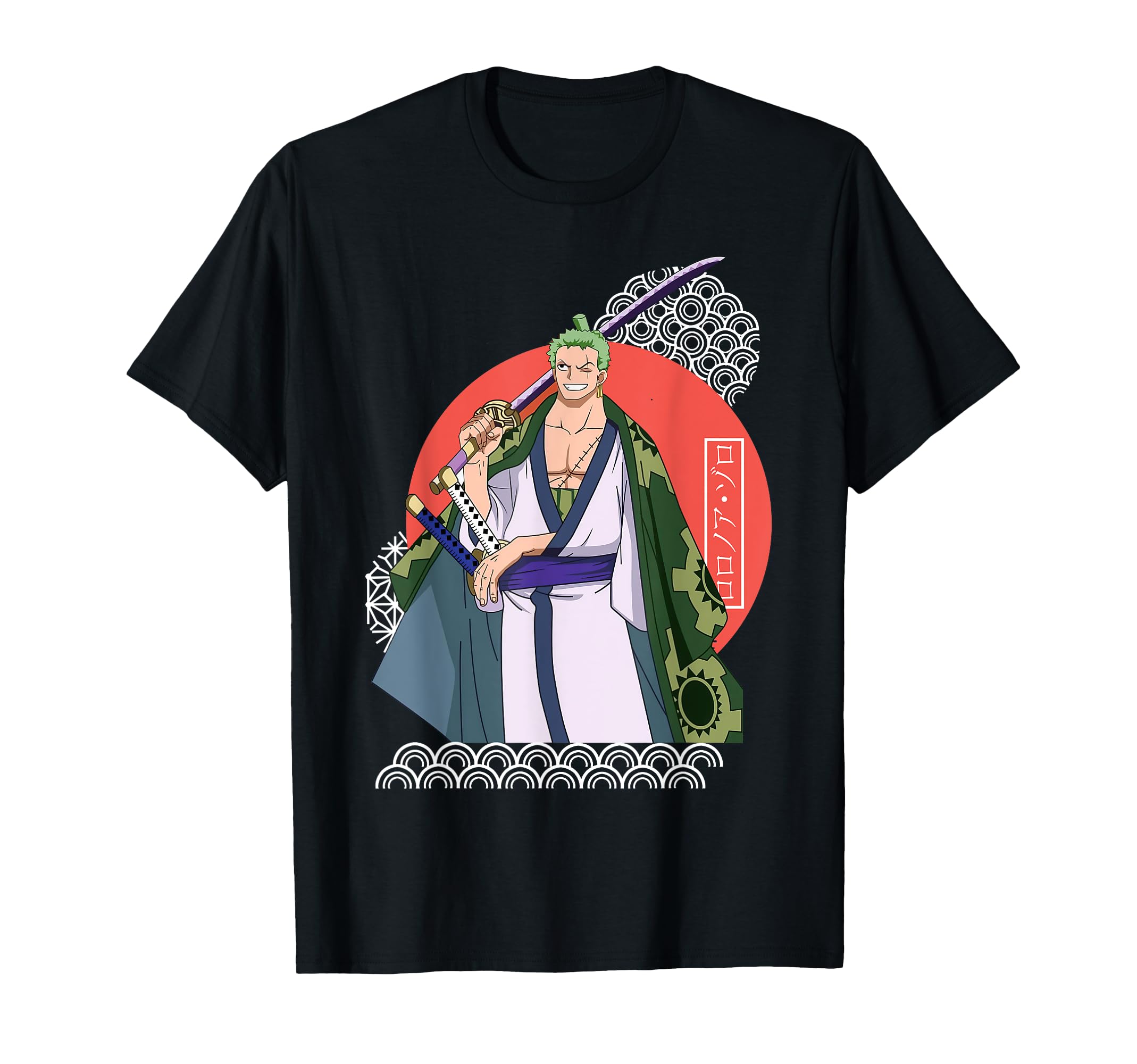 Amazon.com: Japanese Retro Art Zoro Anime Graphic T-Shirt : Clothing ...