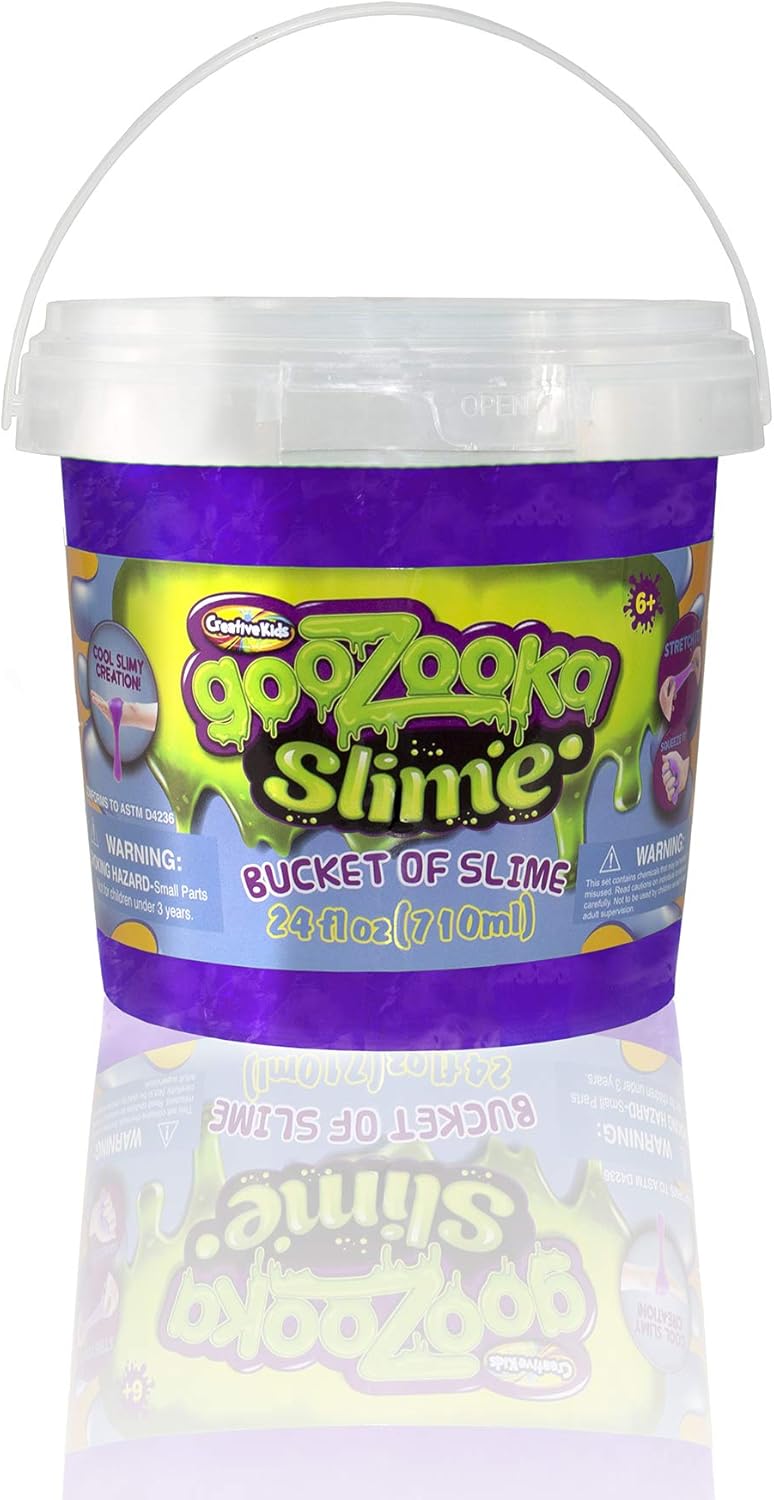 Amazon.com: GooZooka Slime Bucket – [1] 24-oz Clear Reusable Tub of ...