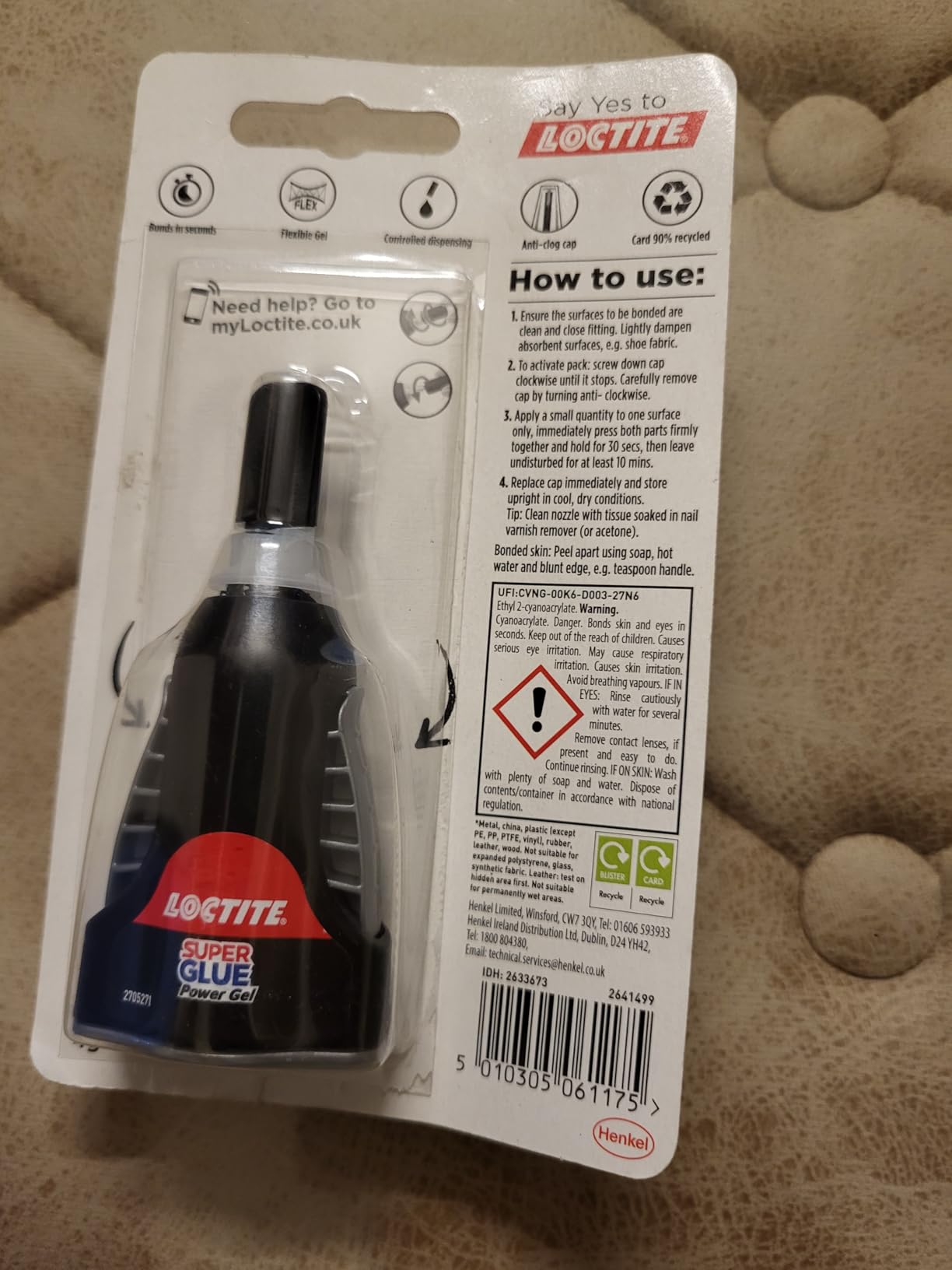 Loctite Super Glue Power Gel, Flexible Super Glue Gel, Superglue with ...