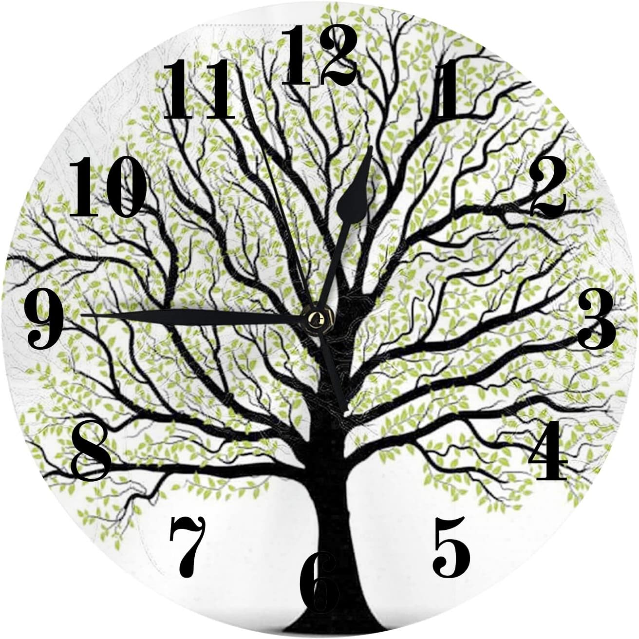 Amazon.com: Tree of Life Wall Clock, Big Old Leaves and Nature Themed ...