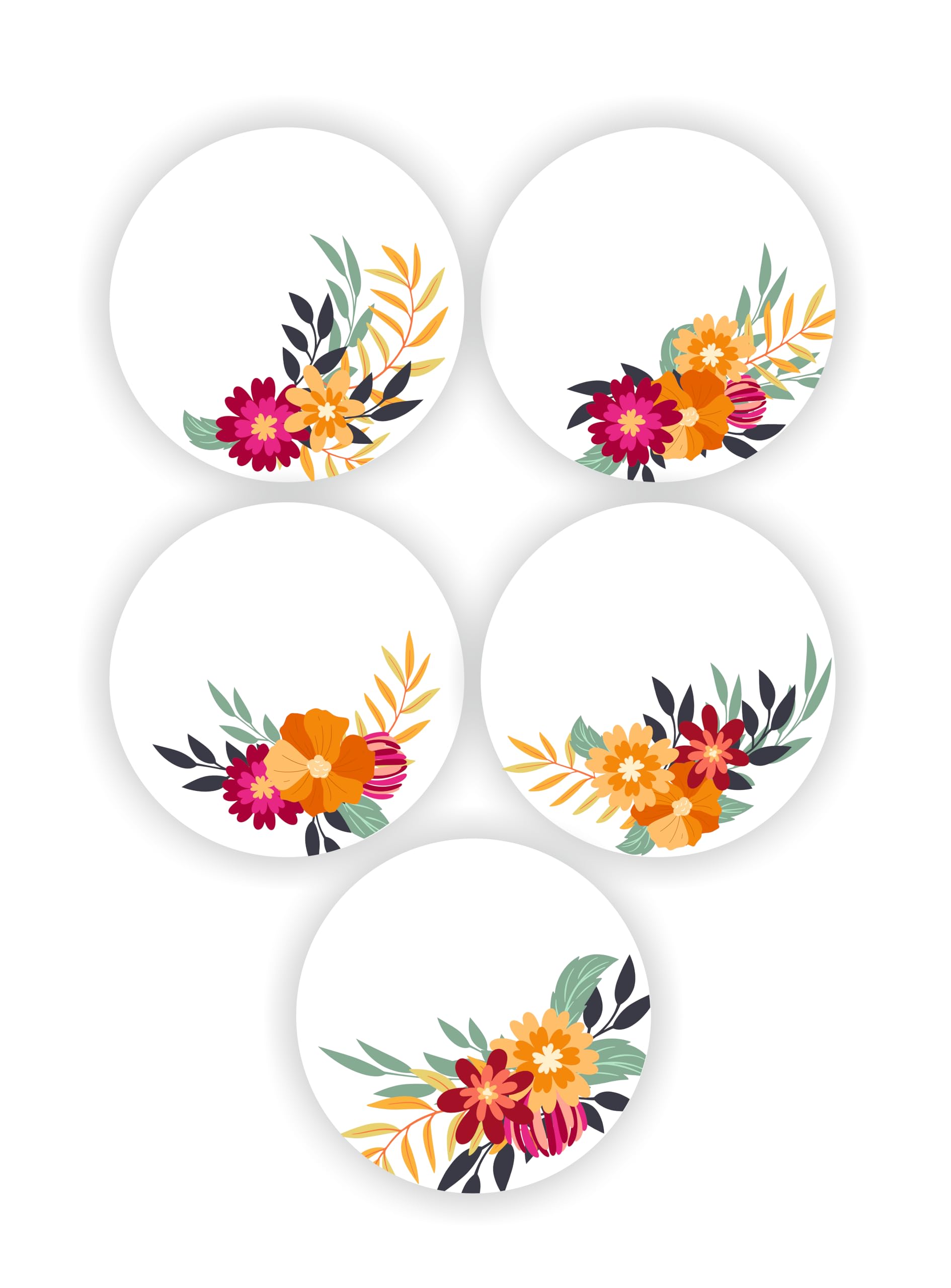 Kelenate® (Flower Theme Note) Gift Tags Name Tags Stickers, Wishes Note ...