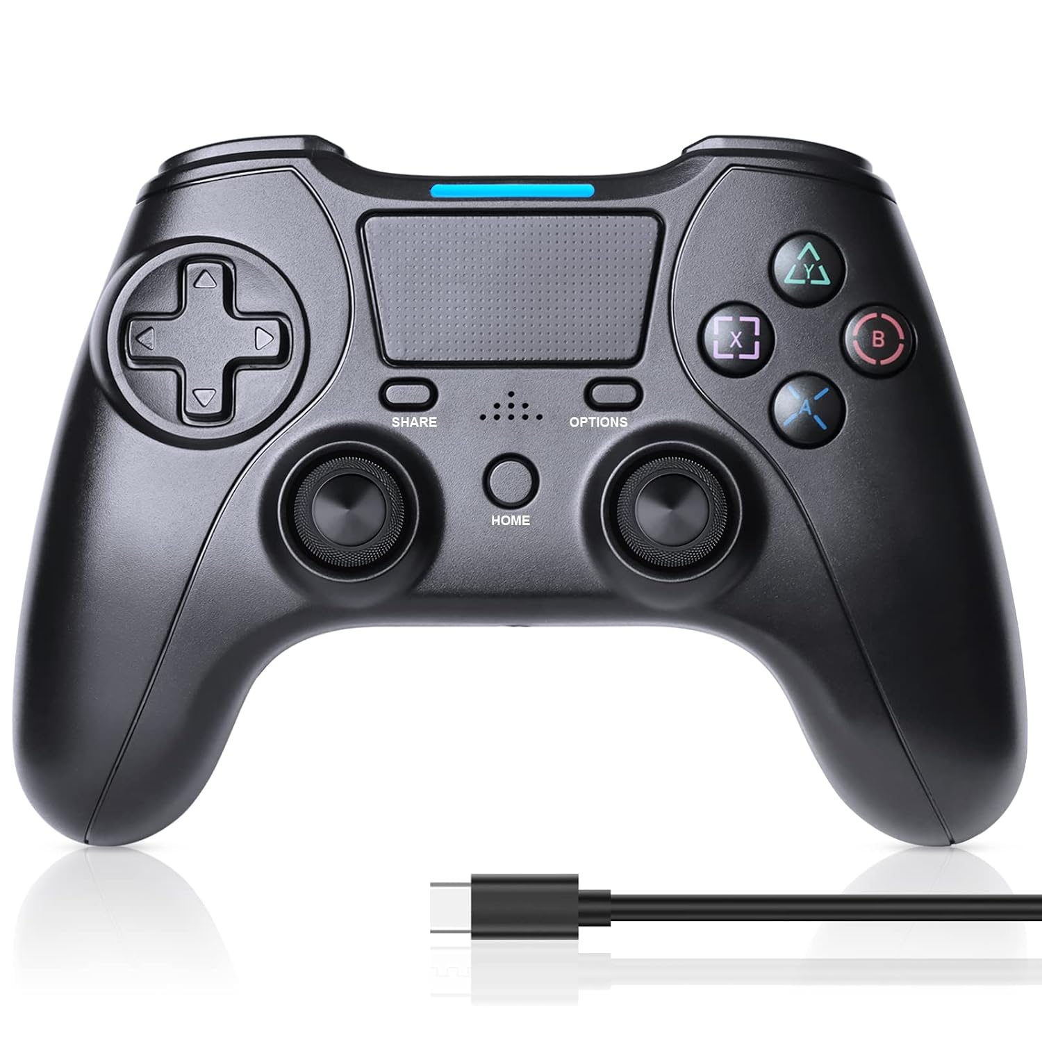 Amazon.com: FASIGO PS4 Controller Wireless with 1200mAh Battery/USB C ...