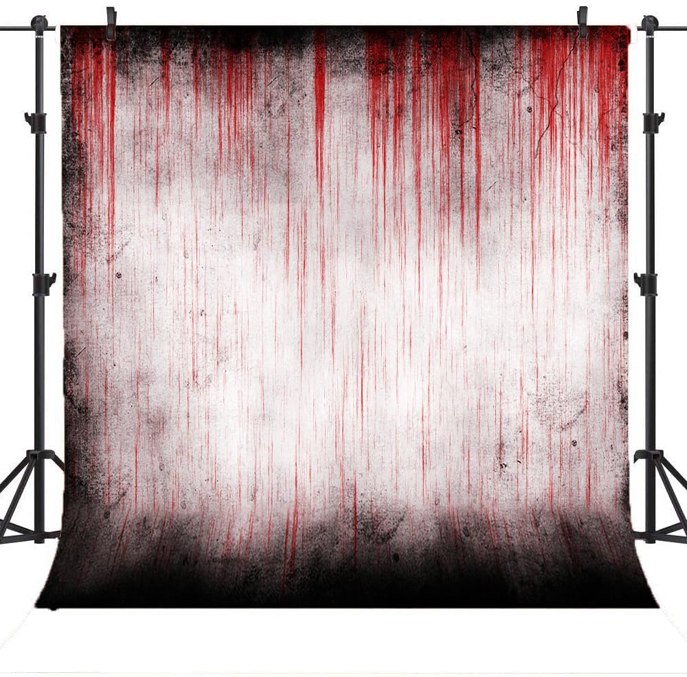 Amazon.com : Lofaris Halloween Photography Backdrop Bloody Grungy Wall ...