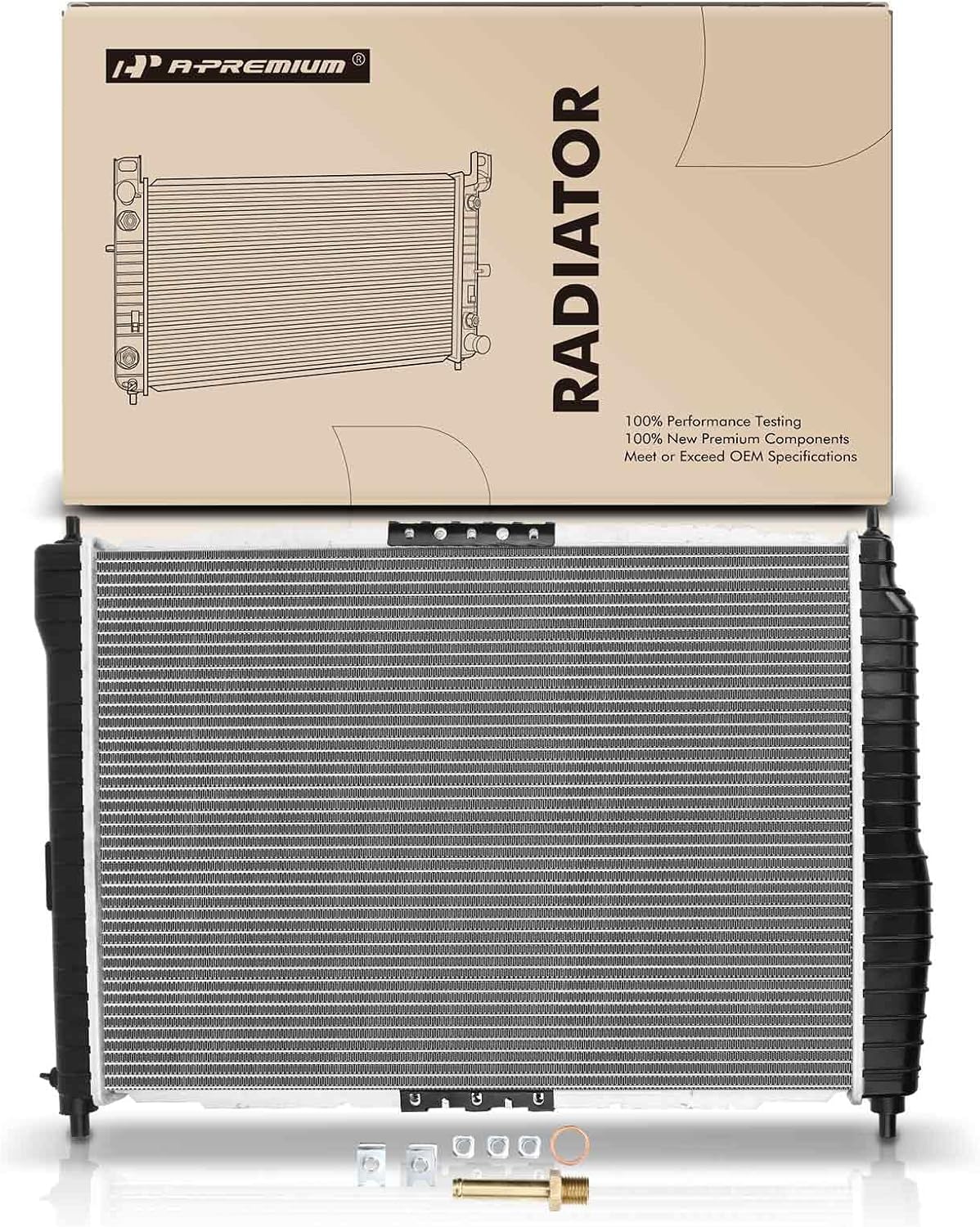 A-Premium Conjunto de radiador de refrigerante del motor con enfriador ...