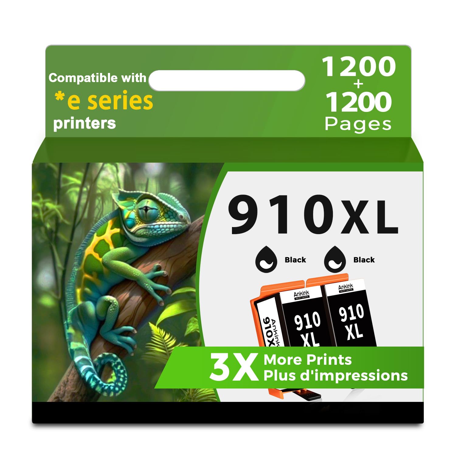 Amazon.com: 910XL Ink Cartridges 2 Black Pack Compatible for HP 910 XL ...