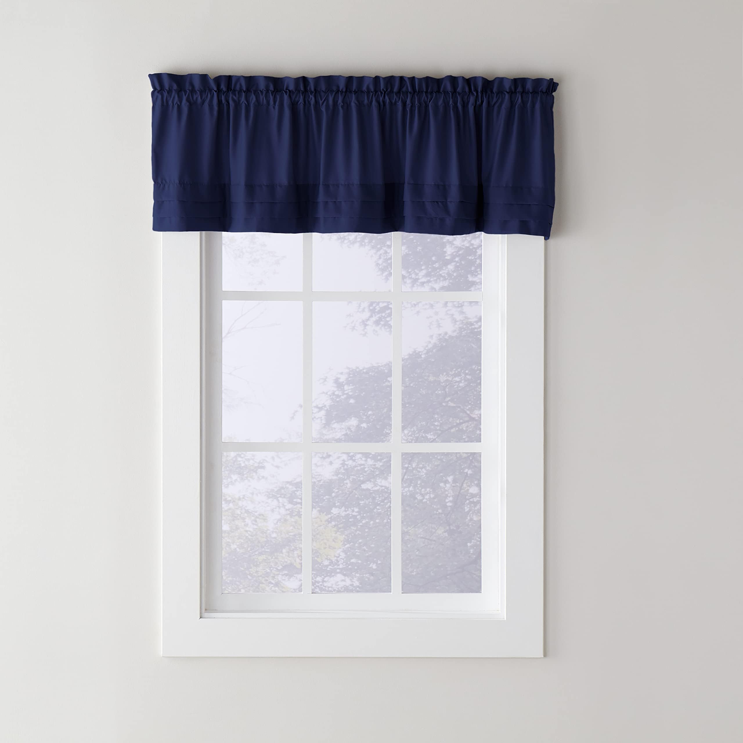 Amazon.com: Today's Curtain Emelia Original Voile Valance 14", Navy, 60 ...