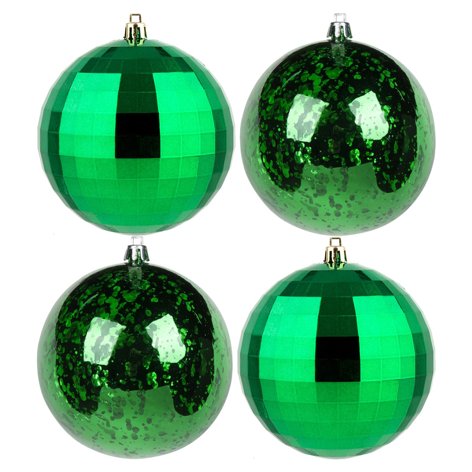 Amazon.com: XmasExp Large Christmas Ball Ornaments,4pcs Green Giant ...