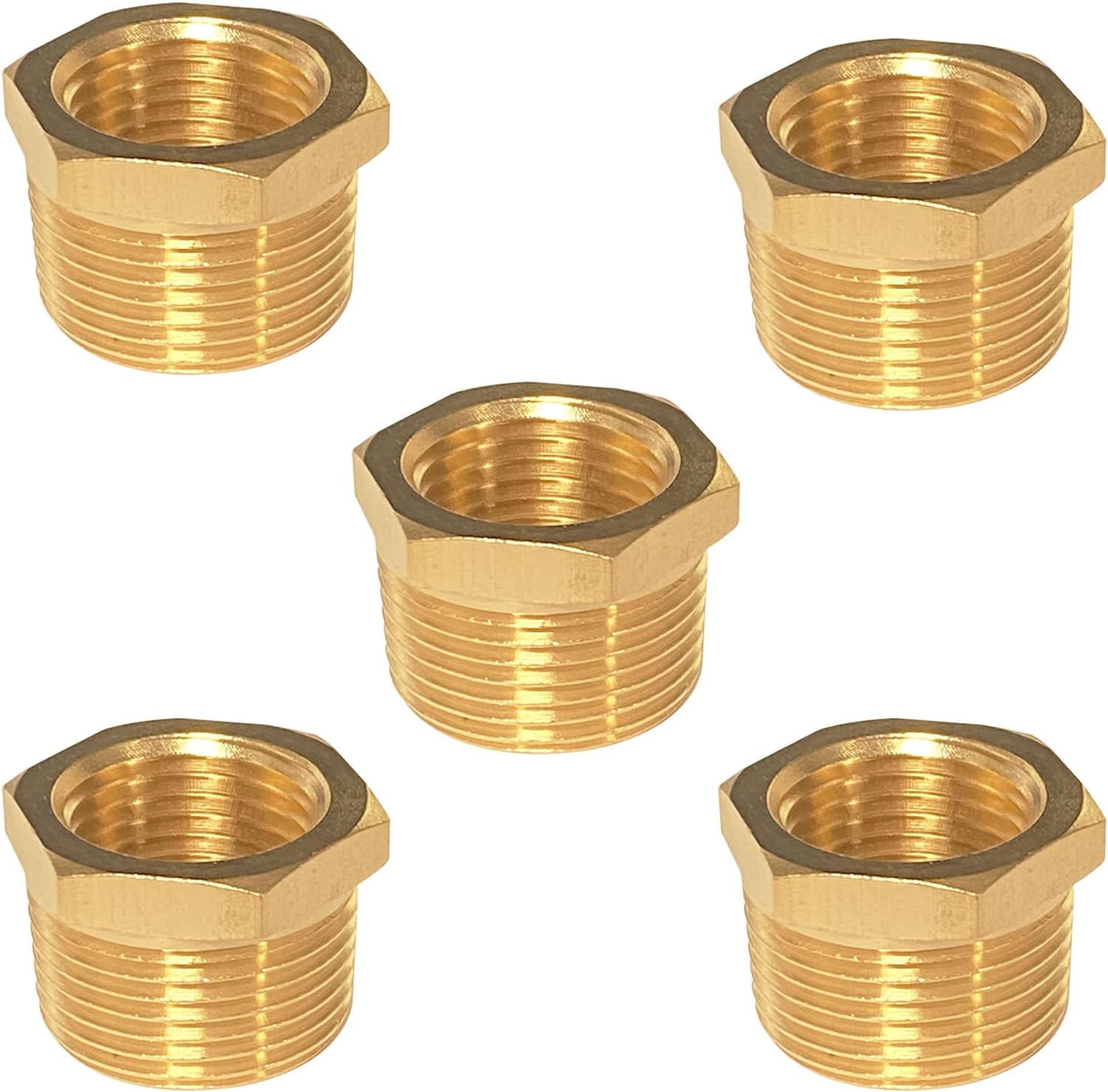 Amazon.com: YOUHO 3/4 to 1/4 reducer Brass Threaded Pipe Fitting 3/4 ...