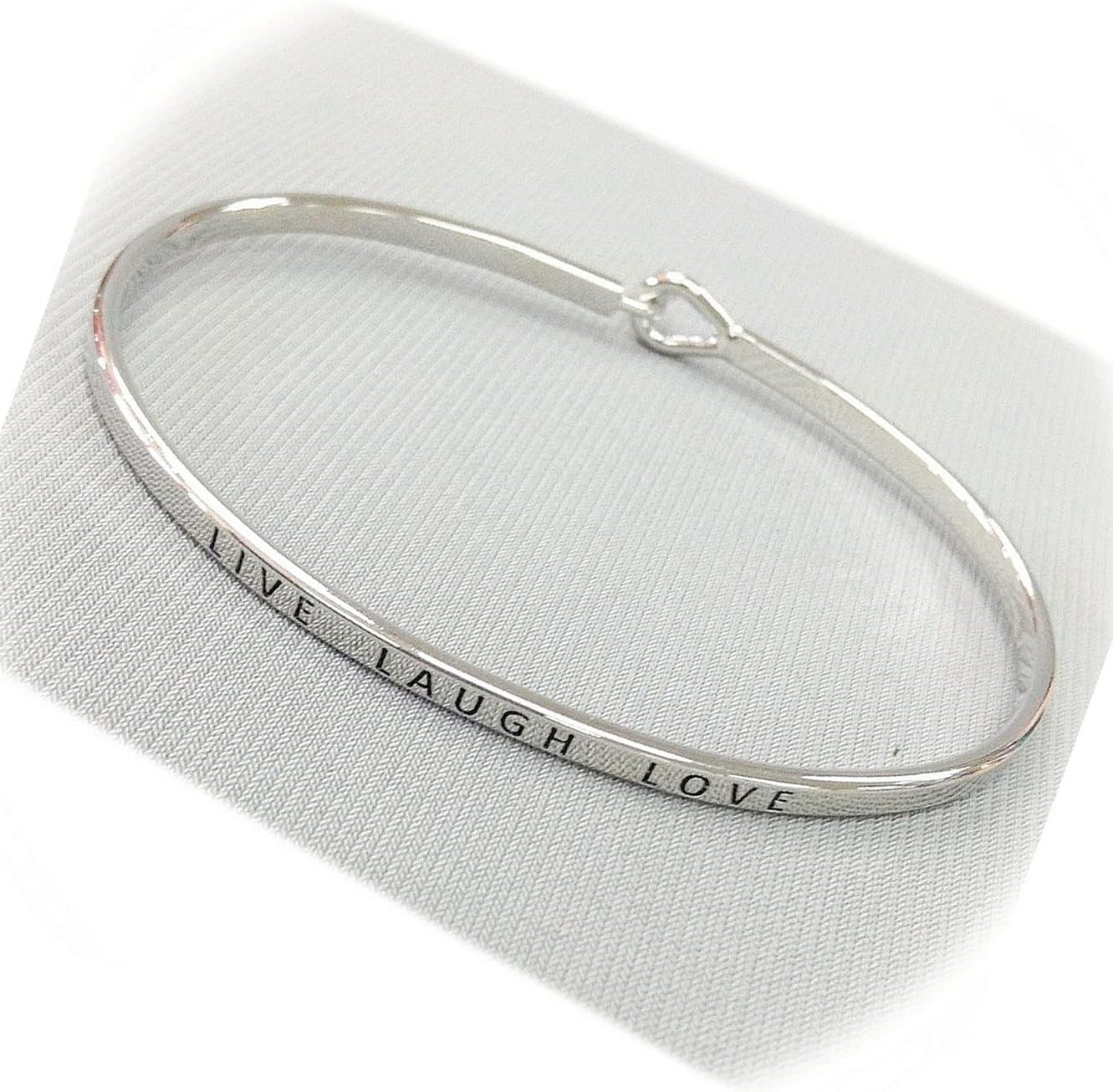 Amazon.com: Accessory Elegant Silver Color Finish Live Laugh Love ...