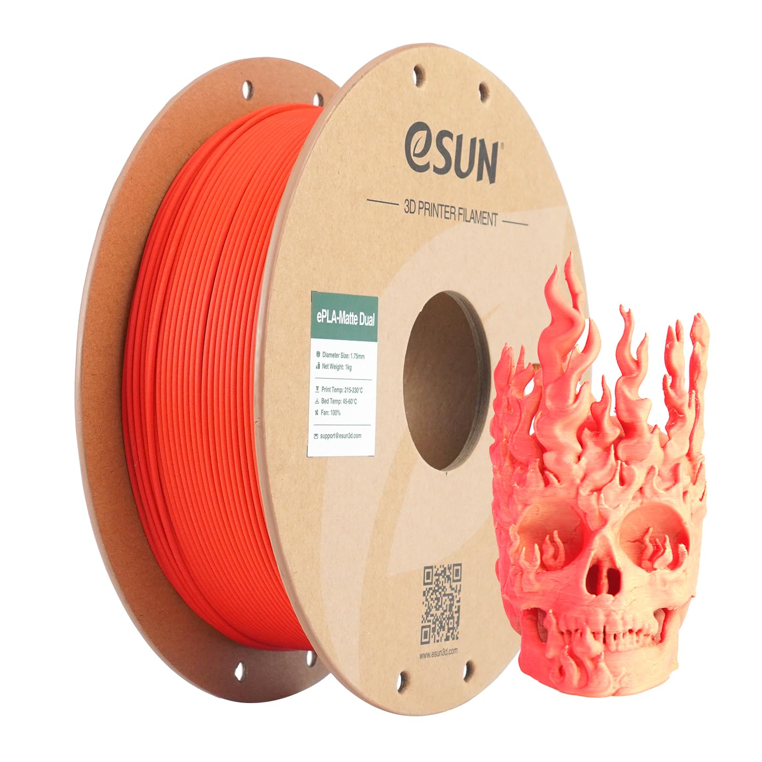 eSUN Mat Çift Renkli Filament, Mat PLA Filament 1.75mm, parlak olmayan ...