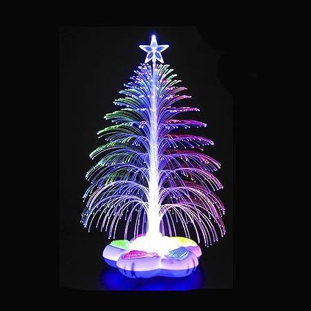 Amazon.com: alfyng LED Fiber Optic Christmas Tree, Color Changing ...