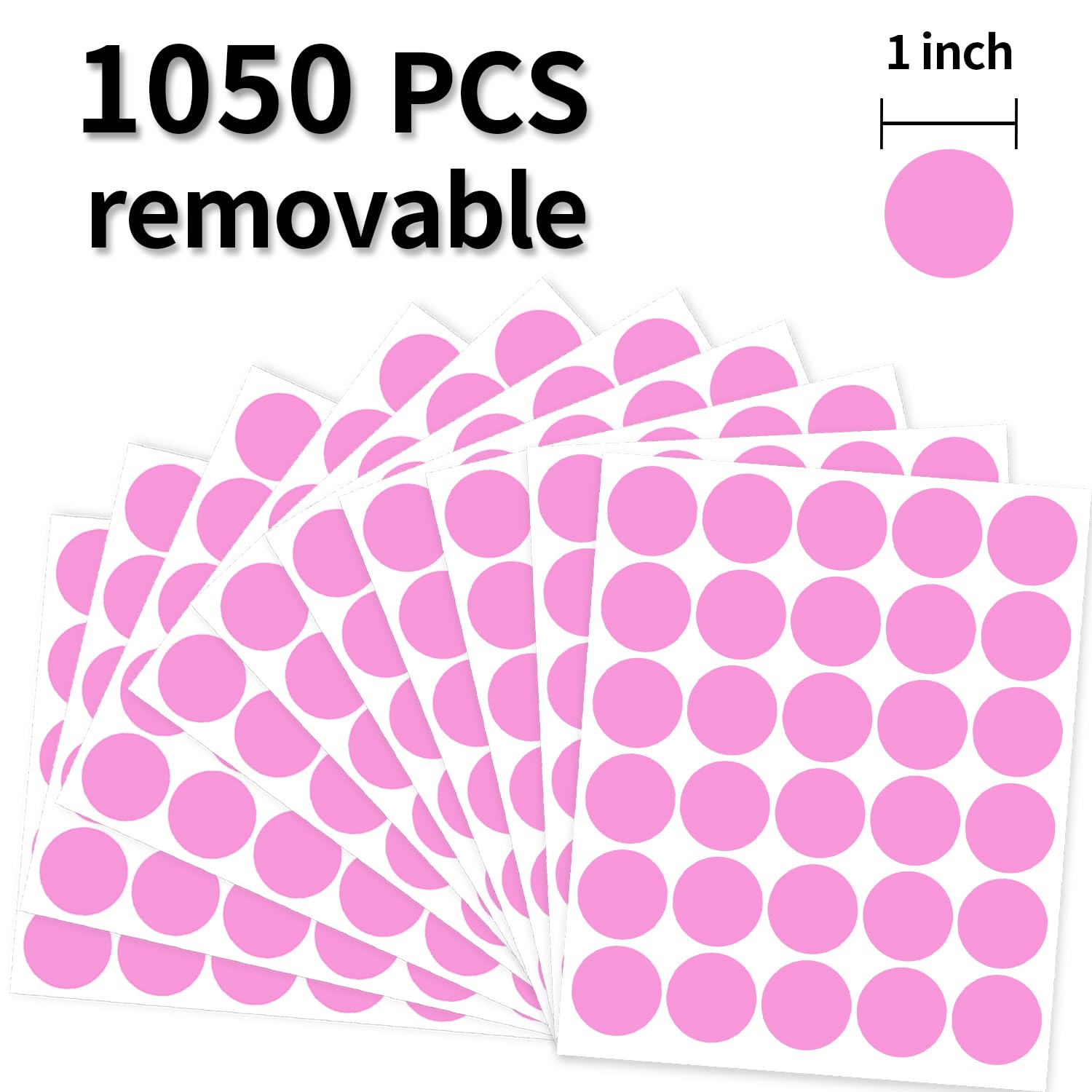 Snapklik.com : Yeachlaing 1 Inch Removable Color Code Dot Sticker Round ...