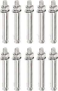 Amazon.com: JUCACE Expansion Screws,10 Pcs M6×50mm-M6×150mm 304 Stainless Steel Expansion Bolt ...
