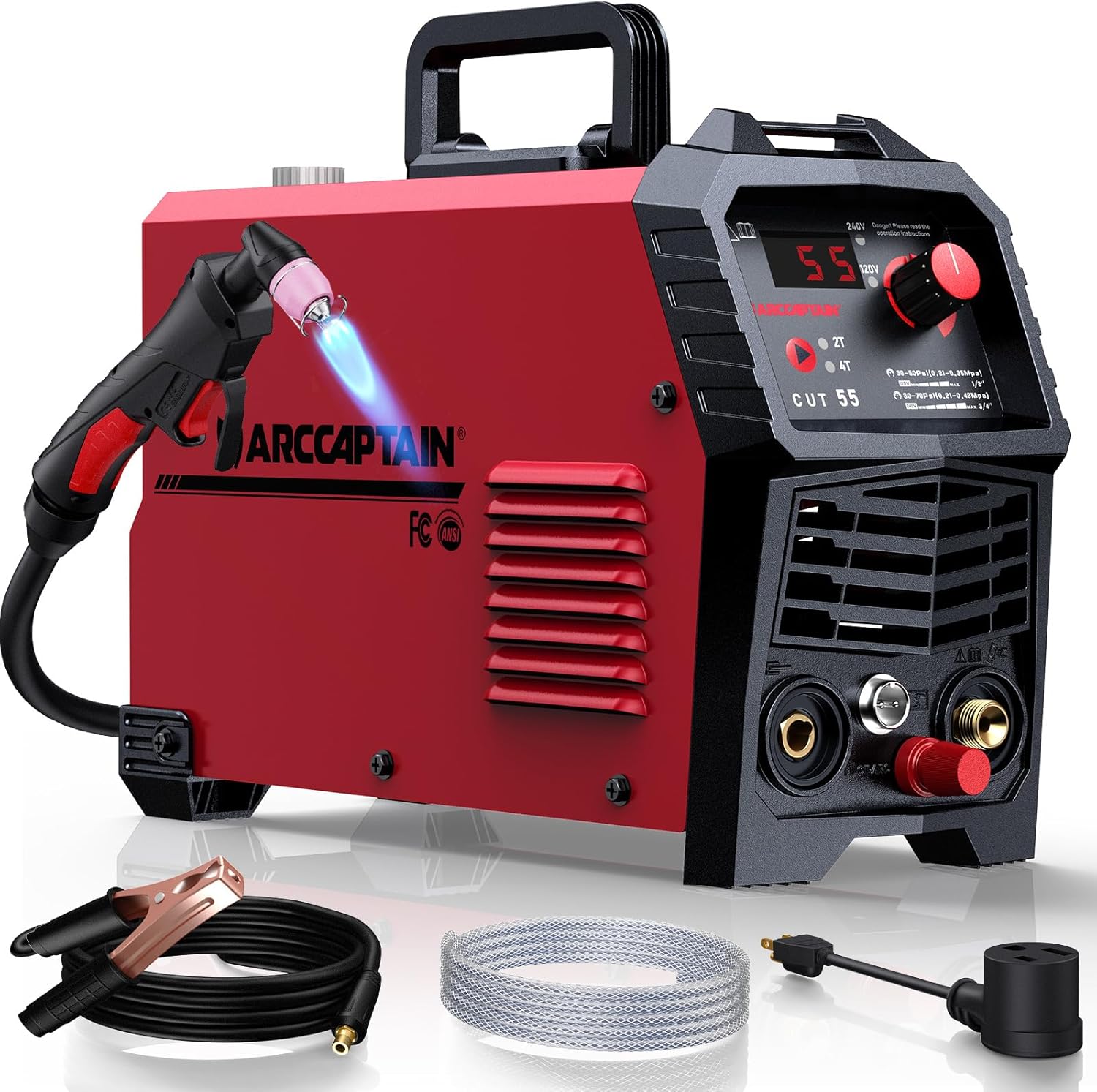 ARCCAPTAIN 55A Plasma Cutter, Non-Touch Pilot ARC High-Frequency Air ...
