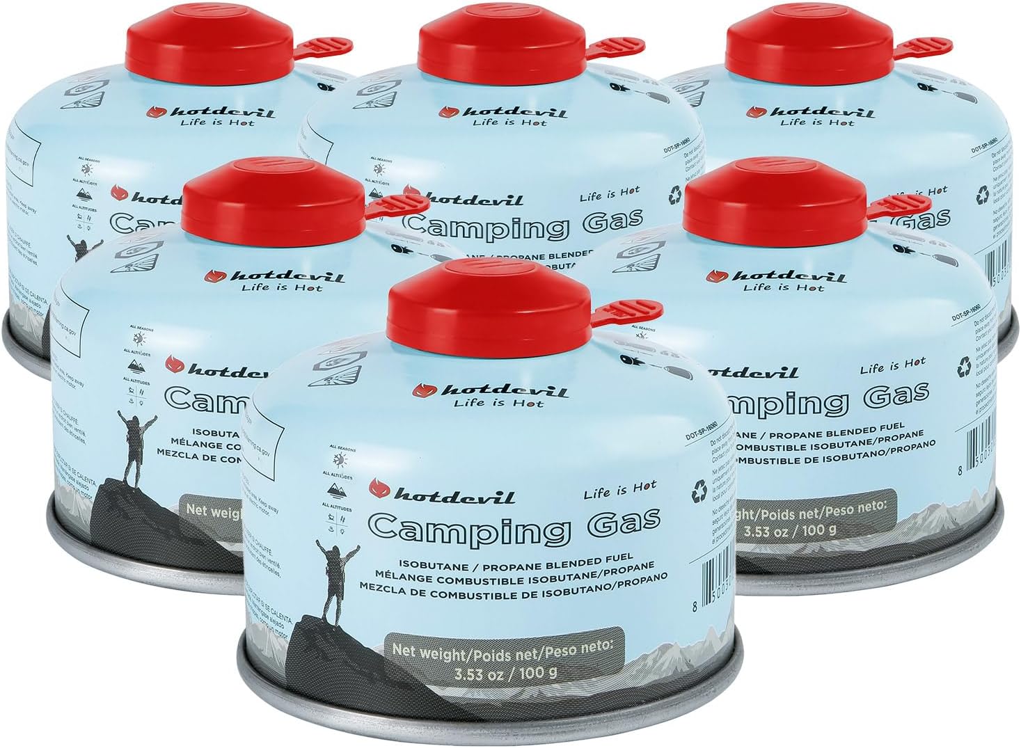 Amazon.com: Perune Iso-Butane Camping Fuel Gas Canister All Season Mix ...