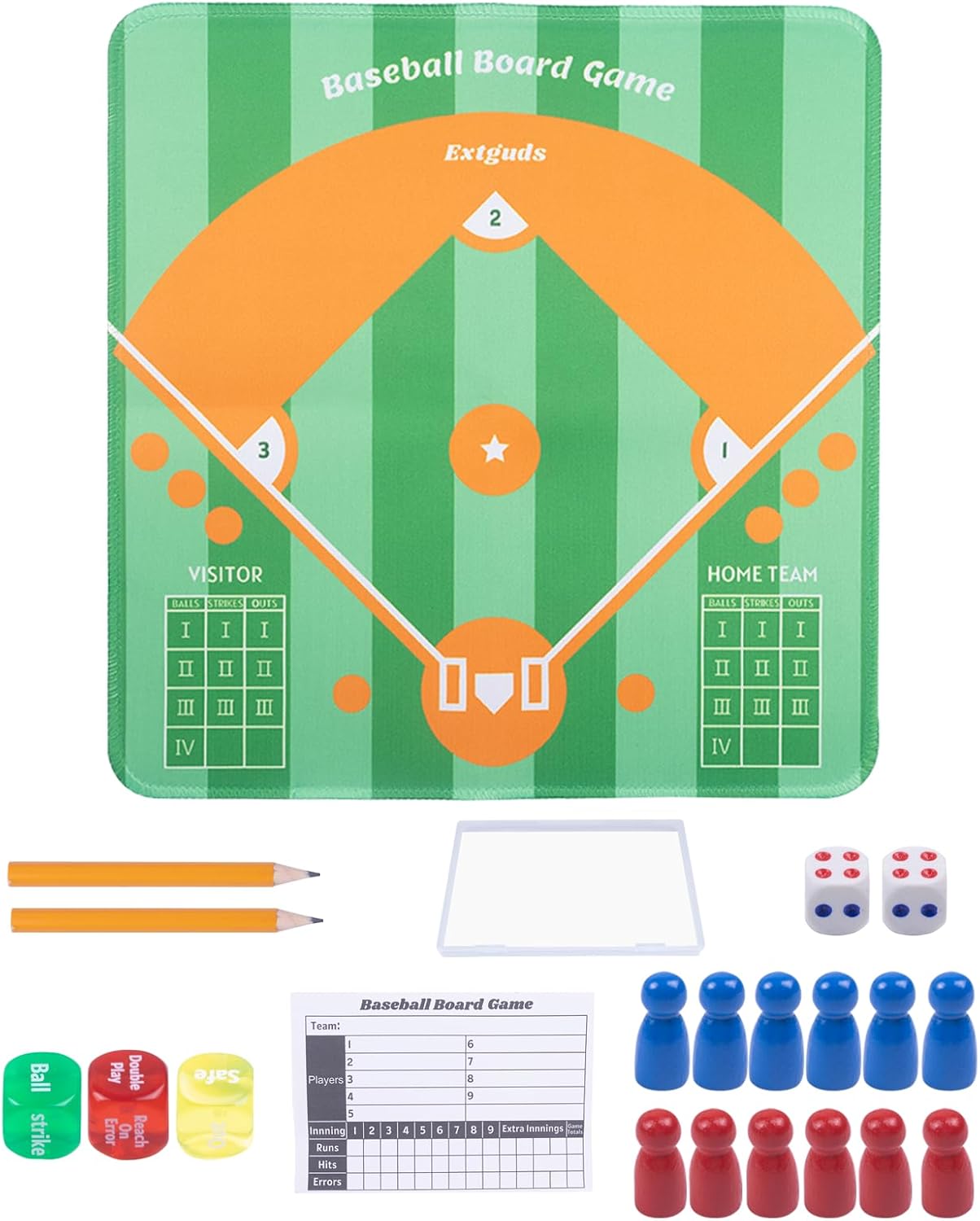 Amazon.com: Extguds Baseball Board Game, Baseball Dice Board Game for ...