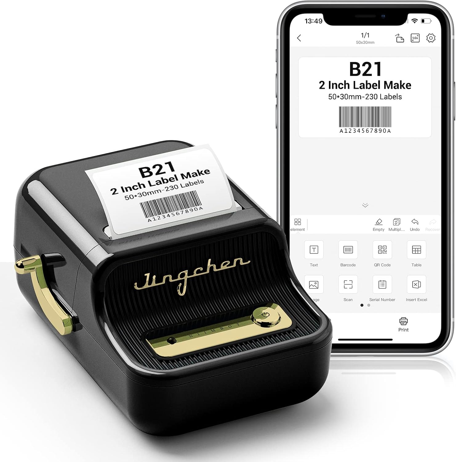 DEEPIN B21 Label Maker-Portable Bluetooth Thermal Label Maker Machine ...