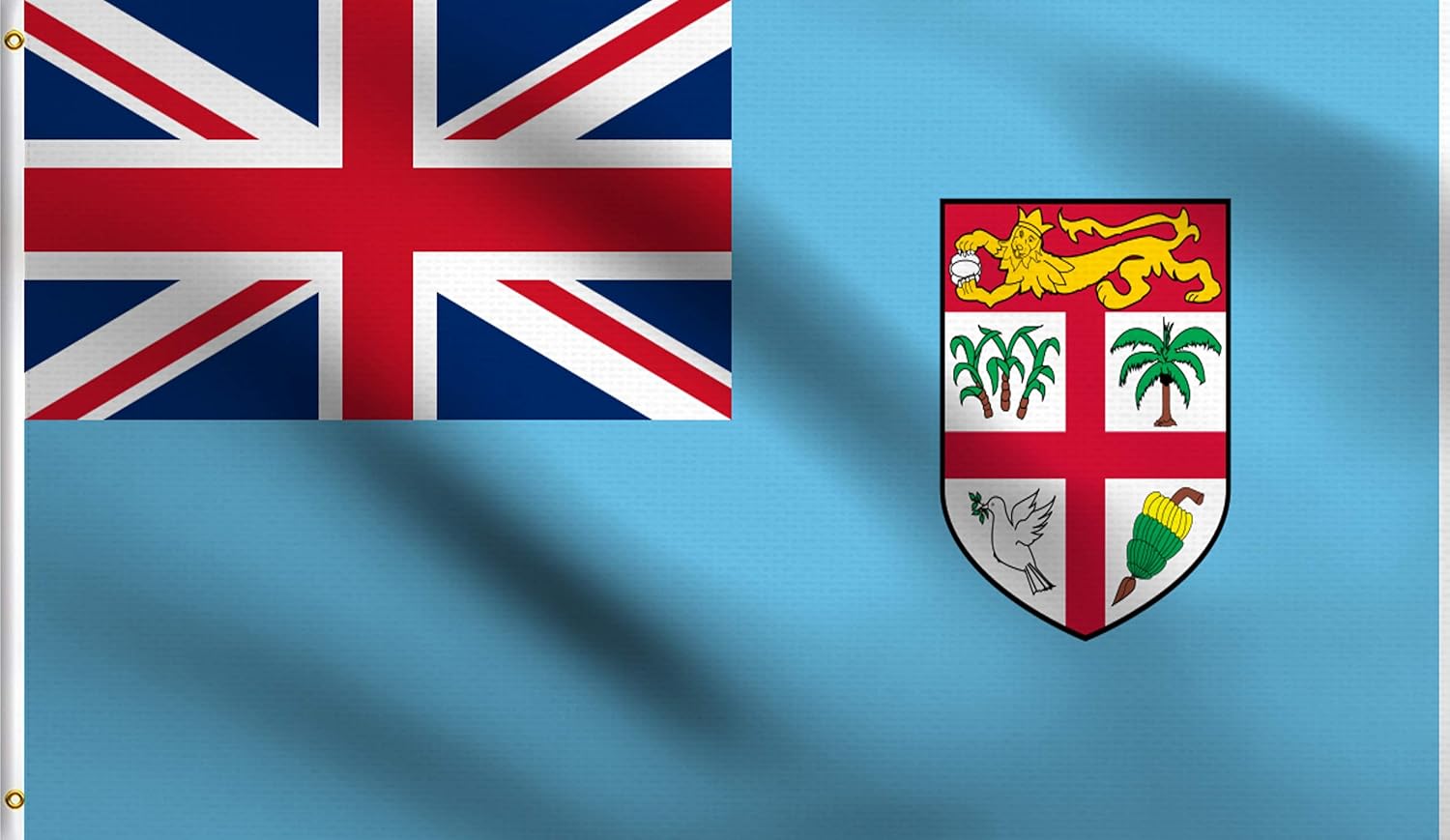 Amazon.com : DMSE Fiji Fijian National Flag 3X5 Ft Foot 100% Polyester ...