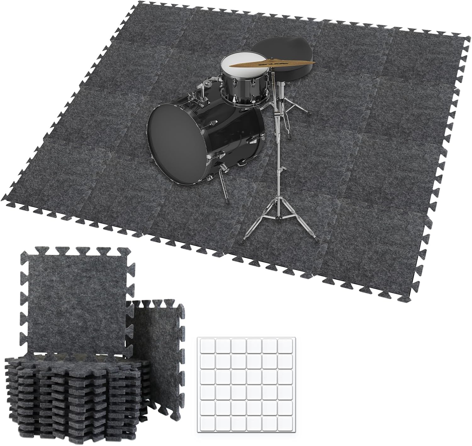 Amazon.com: TroyStudio Thick Sound Absorbing Interlocking Floor Mats ...