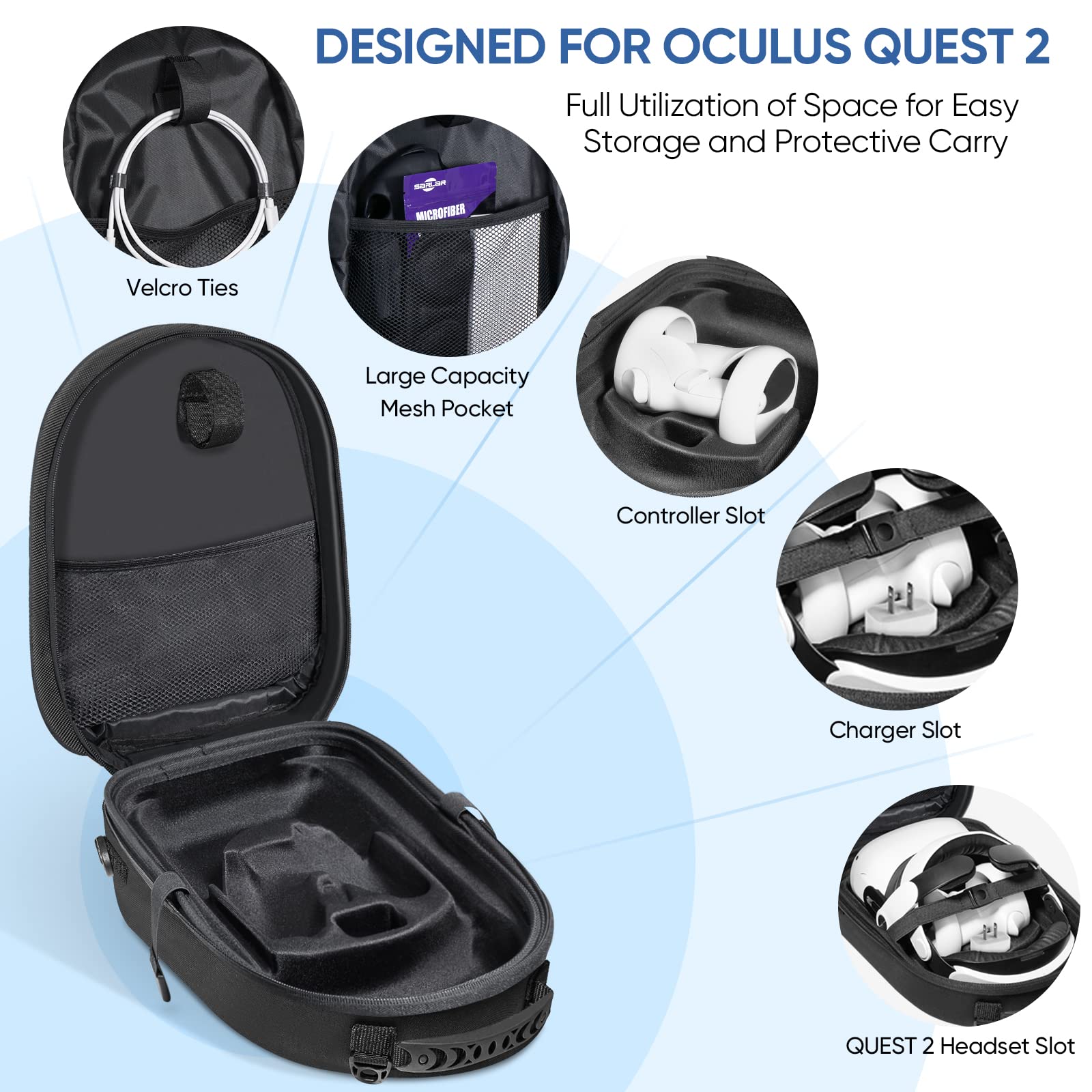 Snapklik.com : Carrying Case For Oculus Meta Quest 2/Quest Pro And ...