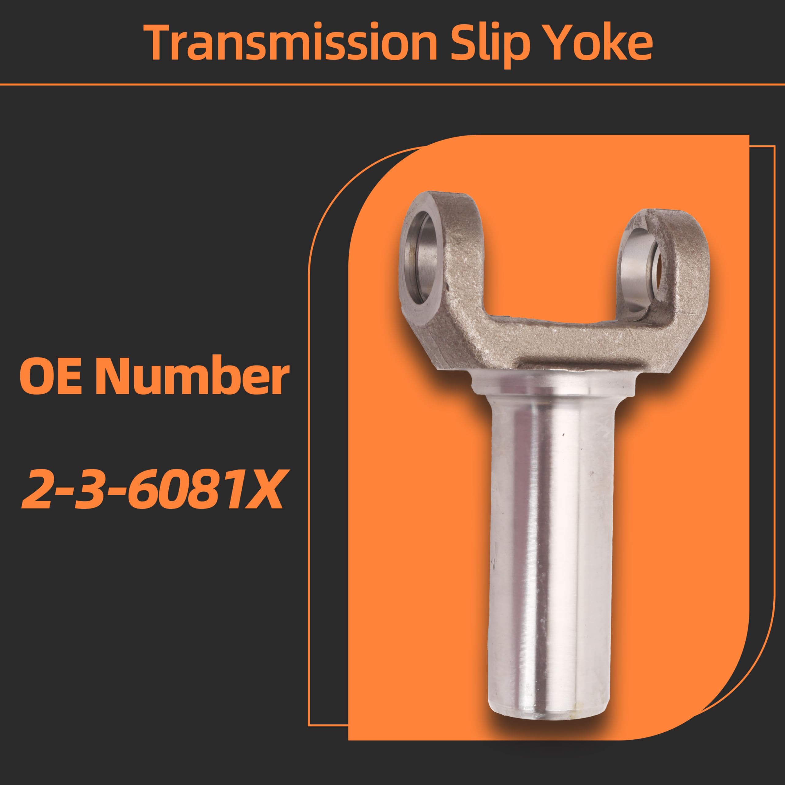 Snapklik.com : 2-3-6081X Transmission Slip Yoke 26/27 Spines Compatible