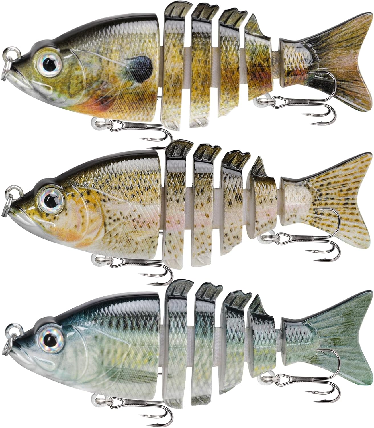 GOTOUR Fishing Lures Lifelike Multi Jointed Swimbait for Freshwater and ...