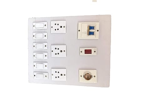 Buy Electric Wooden Switch Board (6 Switch,3 Socket,1 Indicator,1 Bulb ...