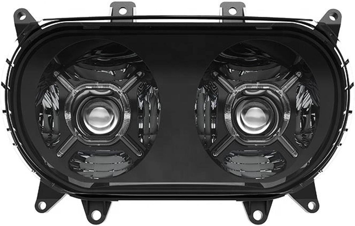 motorcycle headlight dual headlight LED double headlamp For Harley ...