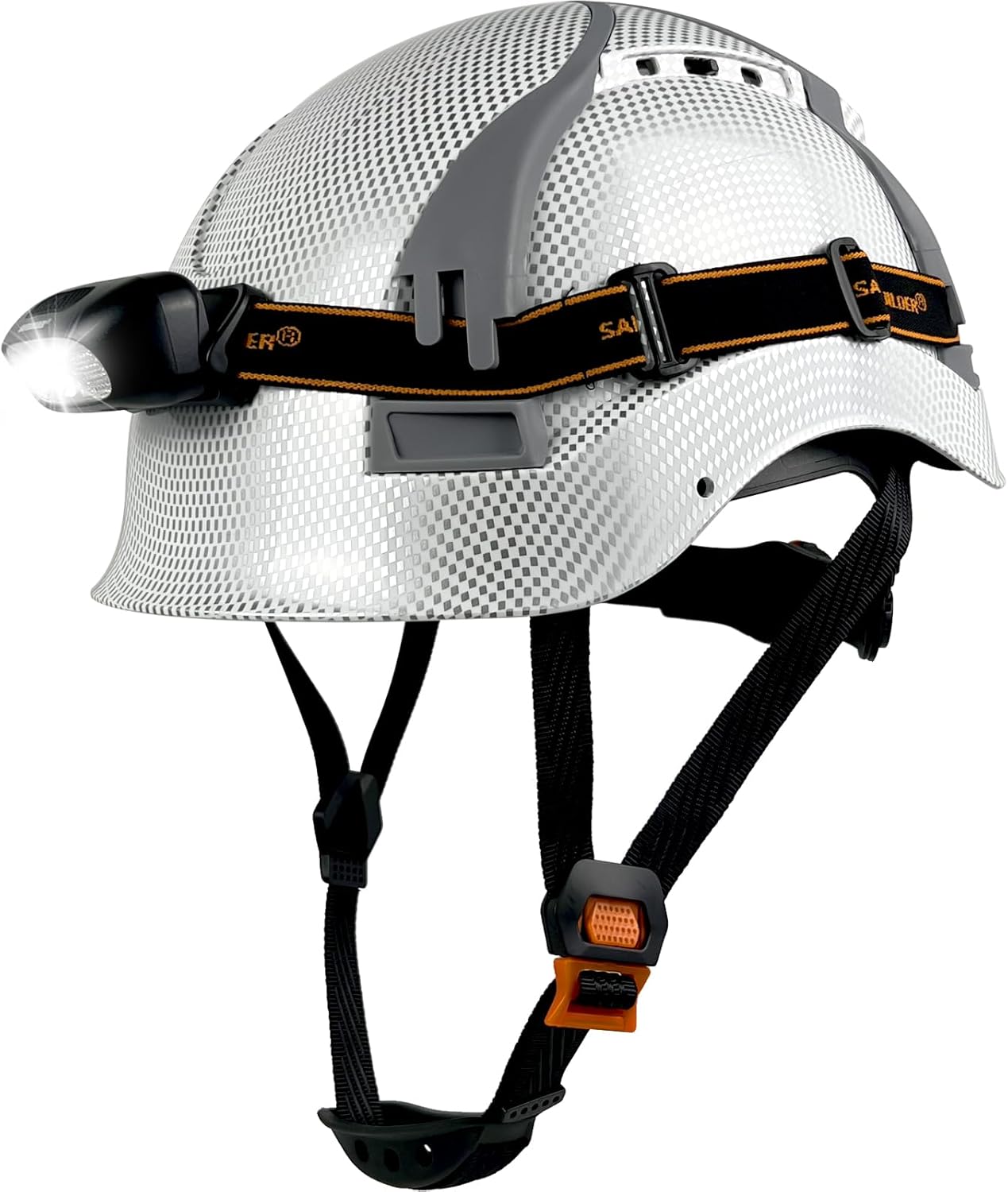 SAFEBUILDER H1X Construction Safety Helmet with Headlight Hard Hat ...