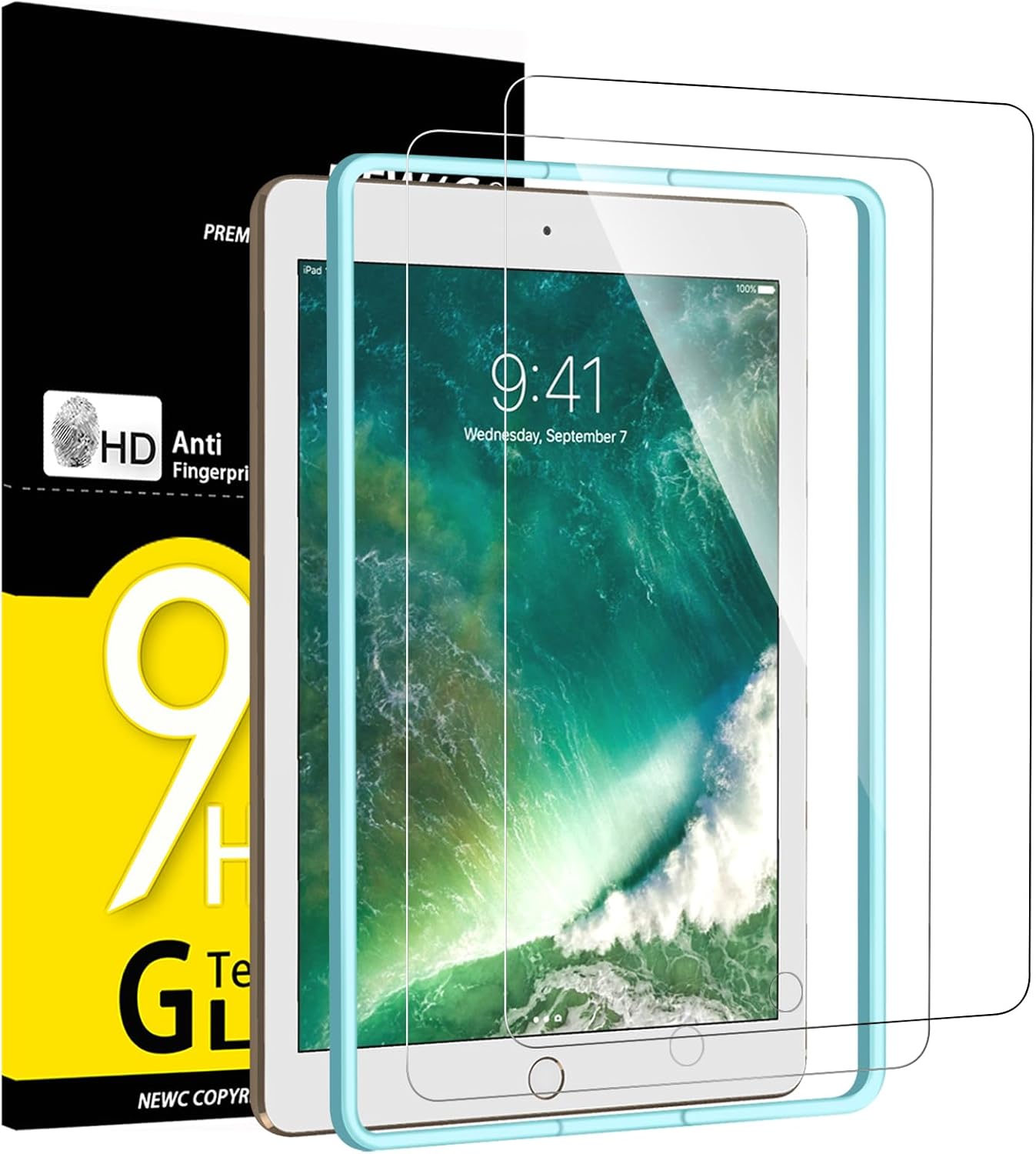 NEW'C 2 Stück, Schutzfolie für iPad Air 3 10,5 Zoll (2019), iPad Pro 10,5 Zoll (2017) und ein ...