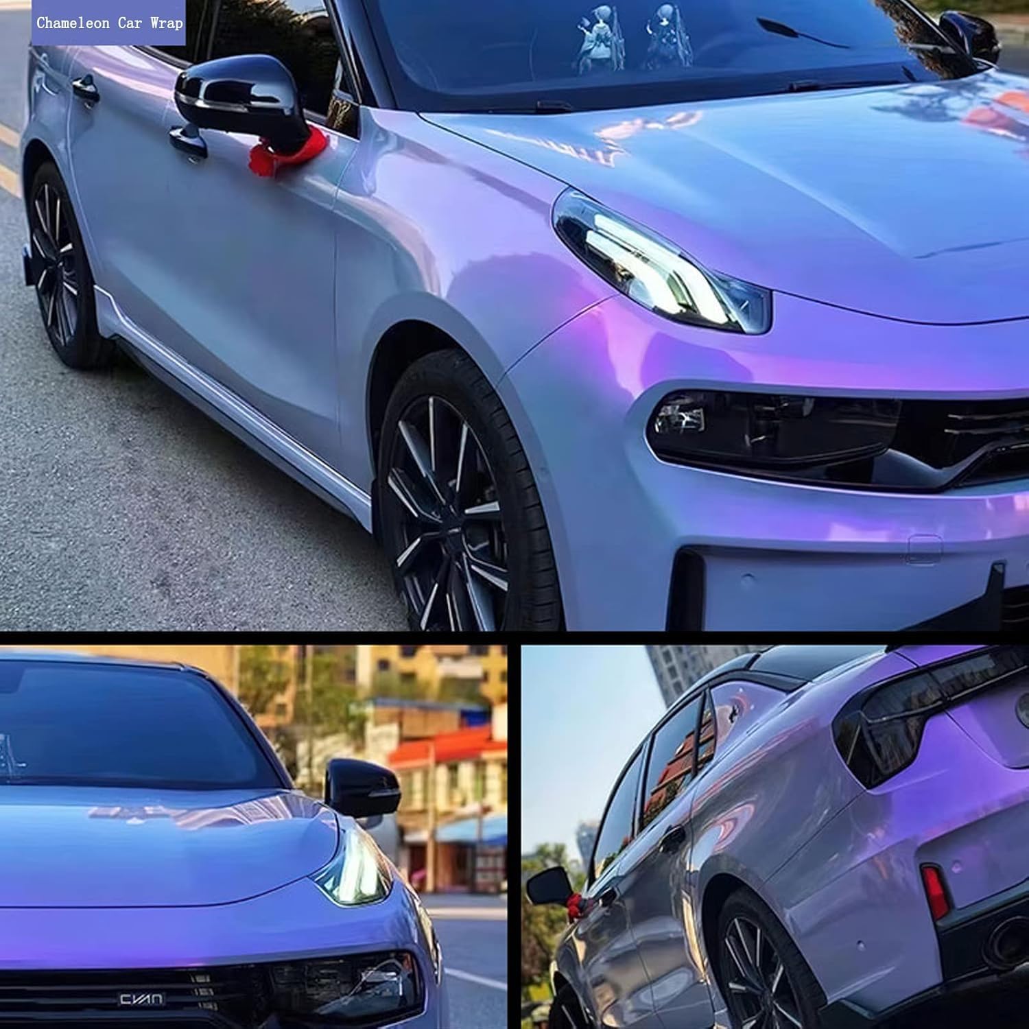 Amazon.com: ASENDIWAY Chameleon Vinyl Wrap High Glossy Grey to Charm ...