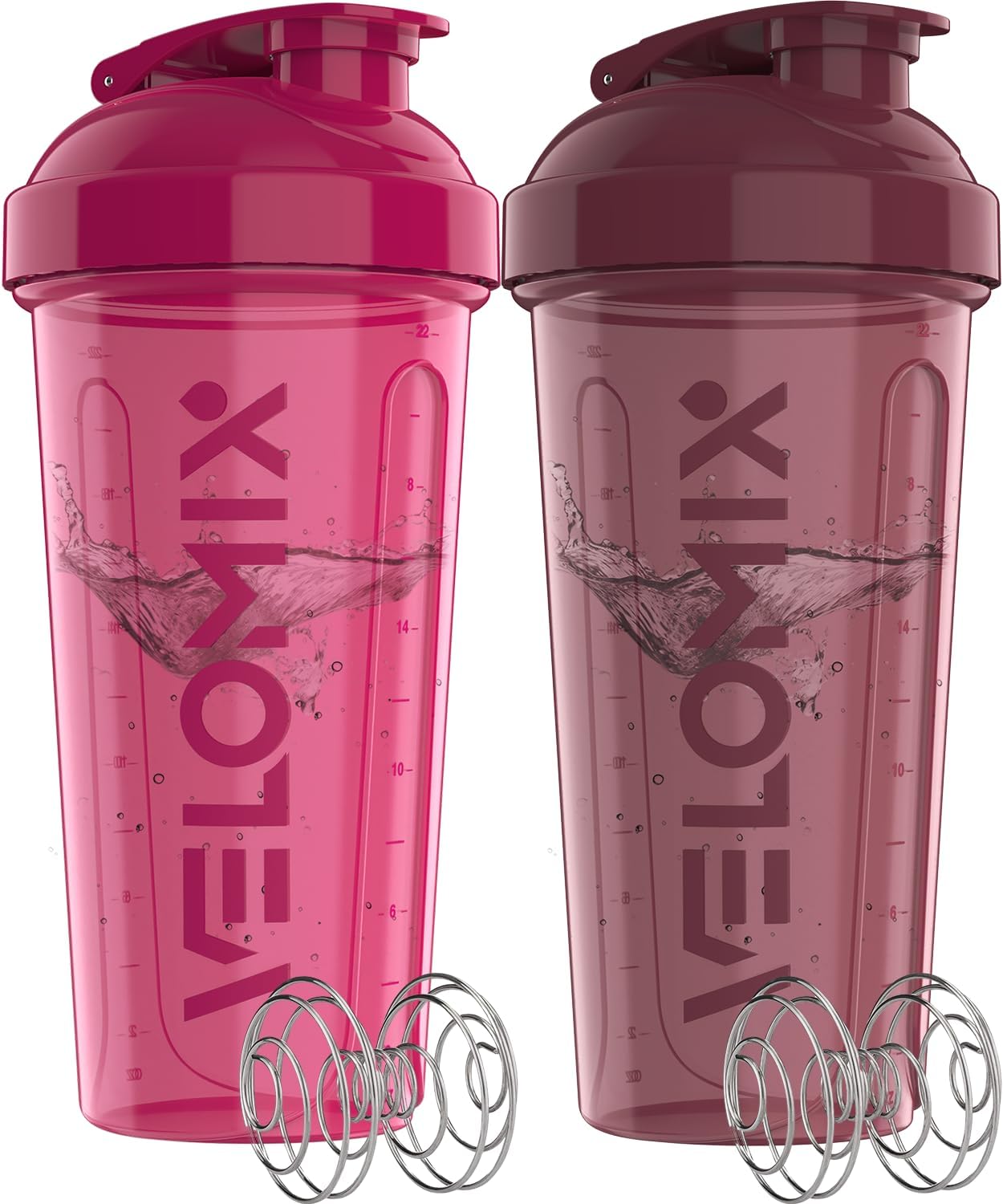 Amazon.com: VELOMIX -2 Pack- 28 oz Protein Shaker Bottles for Protein ...