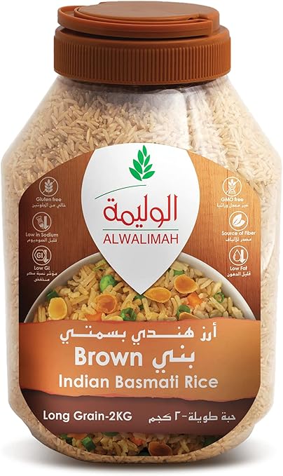 ALWalimah Indian Brown Basmati Rice - 2Kg : Buy Online at Best Price in ...