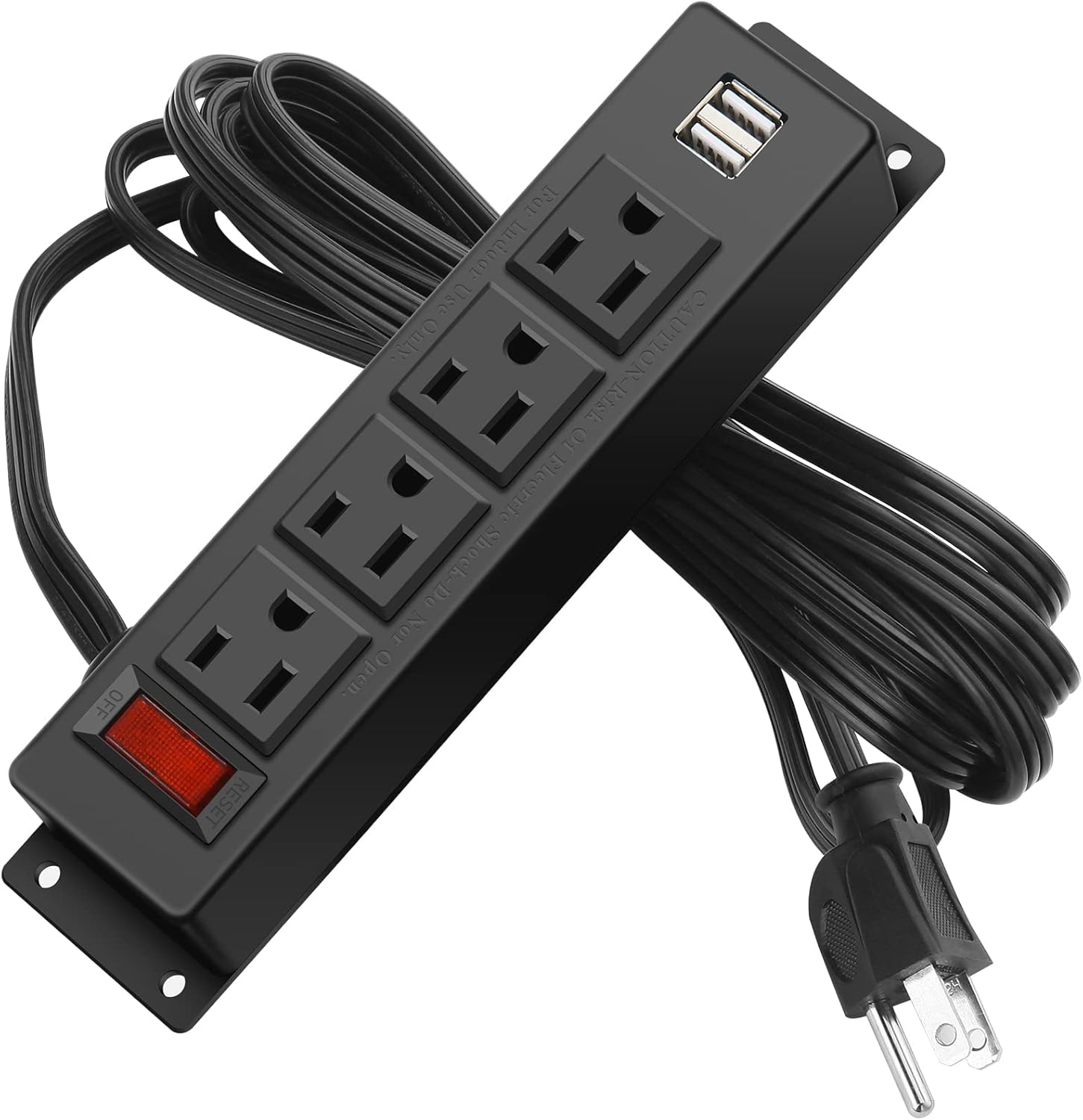 Amazon.com: Wall Mount Power Strip with 4 Outlet, Mountable Power Strip ...