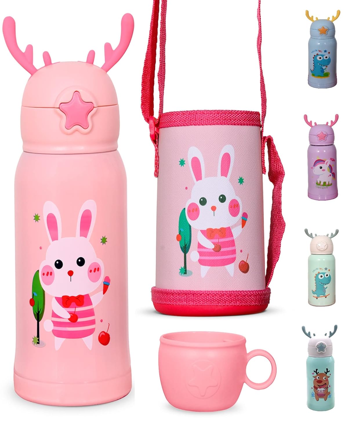 Nkyub Cute & Stylish Insulated Stainless Steel Water Bottle For Kids ...