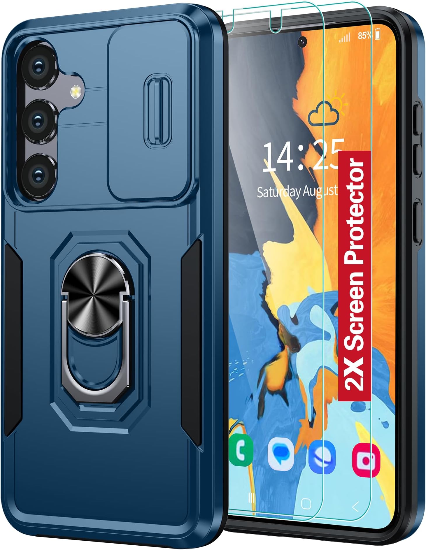 GOLDJU for Samsung Galaxy S24 Plus Case,S24 Plus Case Built in Slide ...