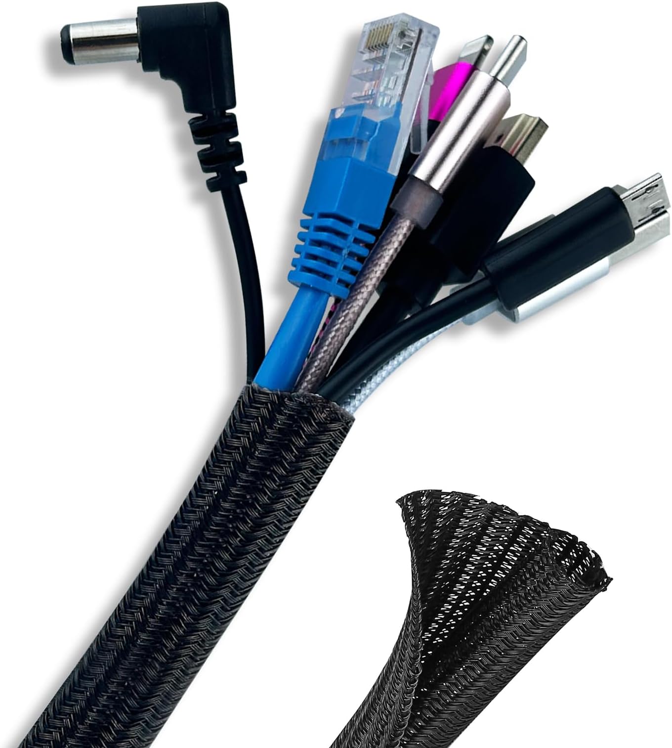 YOSH Cache Câble, Câble Gaine [Lot de 4, 48cm] Passe Câble Bureau ...