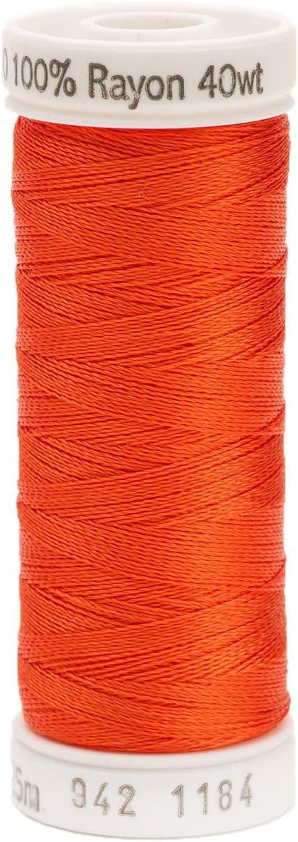 Sulky Orange Red-Thread Rayon 40 Sulky, Acrylic, Multicolour : Amazon ...