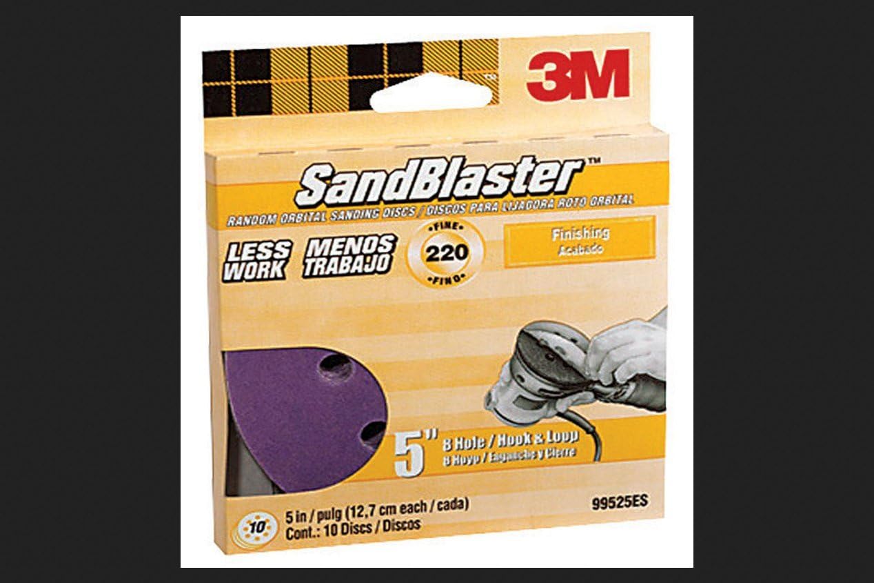 3M 99525ES 5 by 8-Inch 220 Grit Sandblaster Sanding Discs, 10-Pack ...