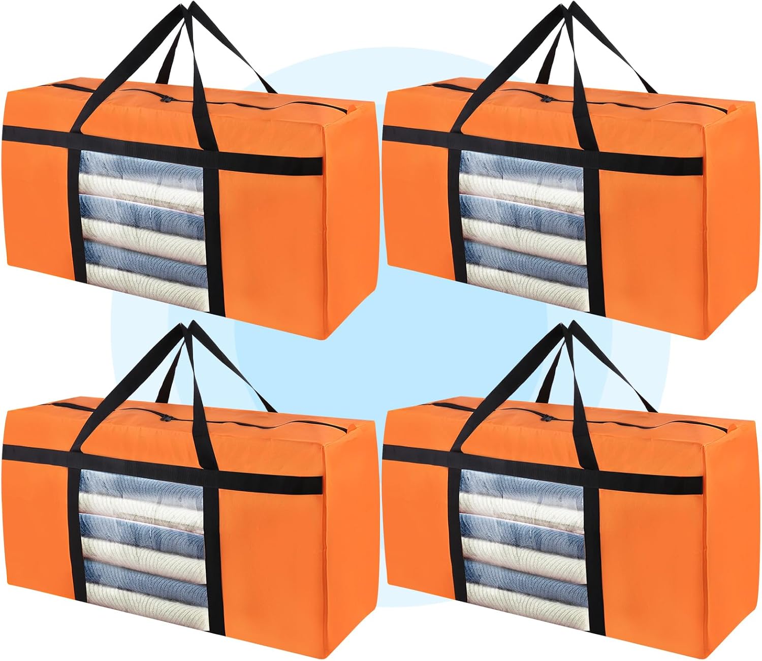 CIVJET 4 Pack Moving Bags Heavy Duty Extra Large, College Clear Packing ...