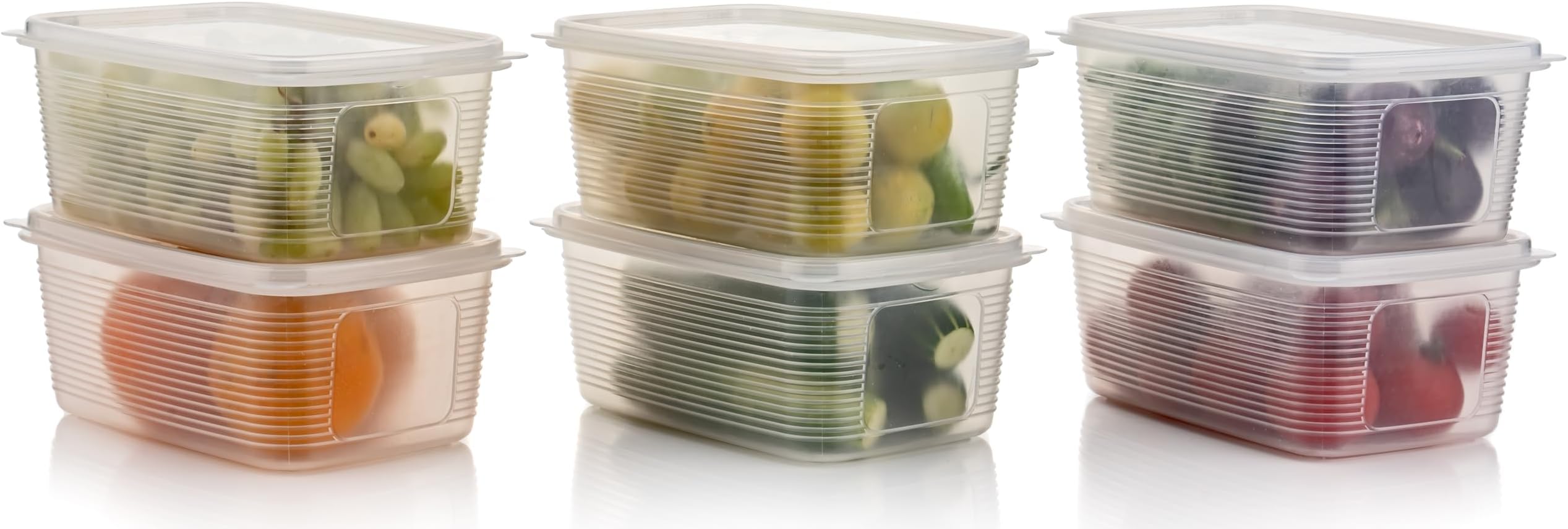 Buy SR Fridge Container - Plastic Transparent Fridge Storage Box with ...