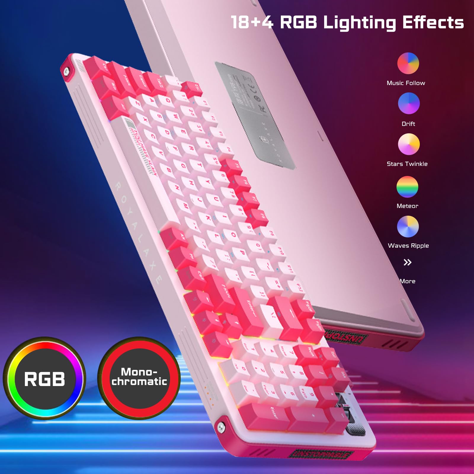 Snapklik.com : ROYALAXE Y98 Wireless RGB Mechanical Gaming Keyboard ...