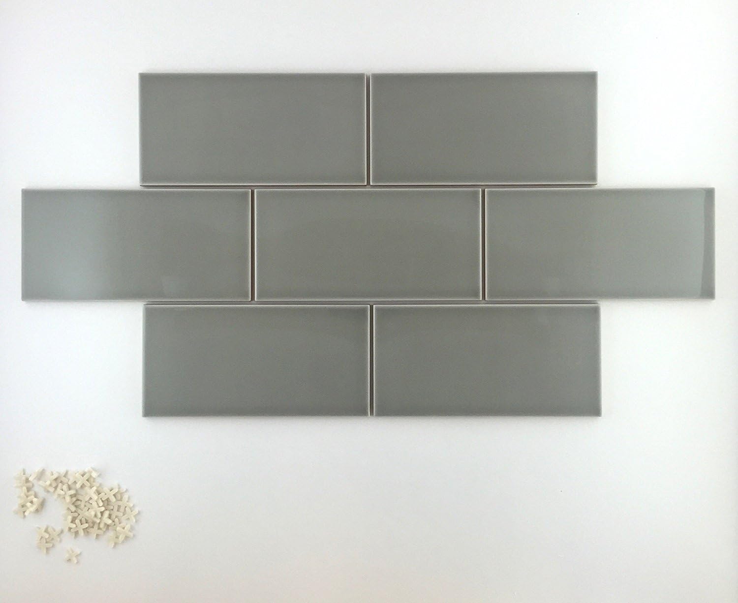 Gray 4x8 Artisan Handmade look , Subway Tile, Undulated tile ...