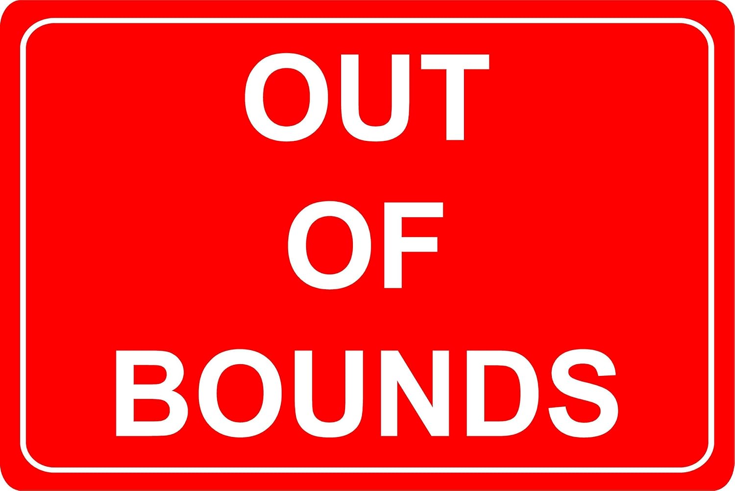 Out of bounds golf sign - 3mm Aluminium sign 300mm x 200mm : Amazon.co ...