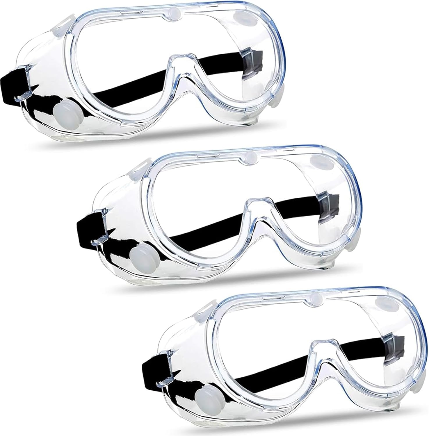 PSFXBM 3Pcs Safety Glasses Eye Protection Goggles Anti Fog Anti Dust ...