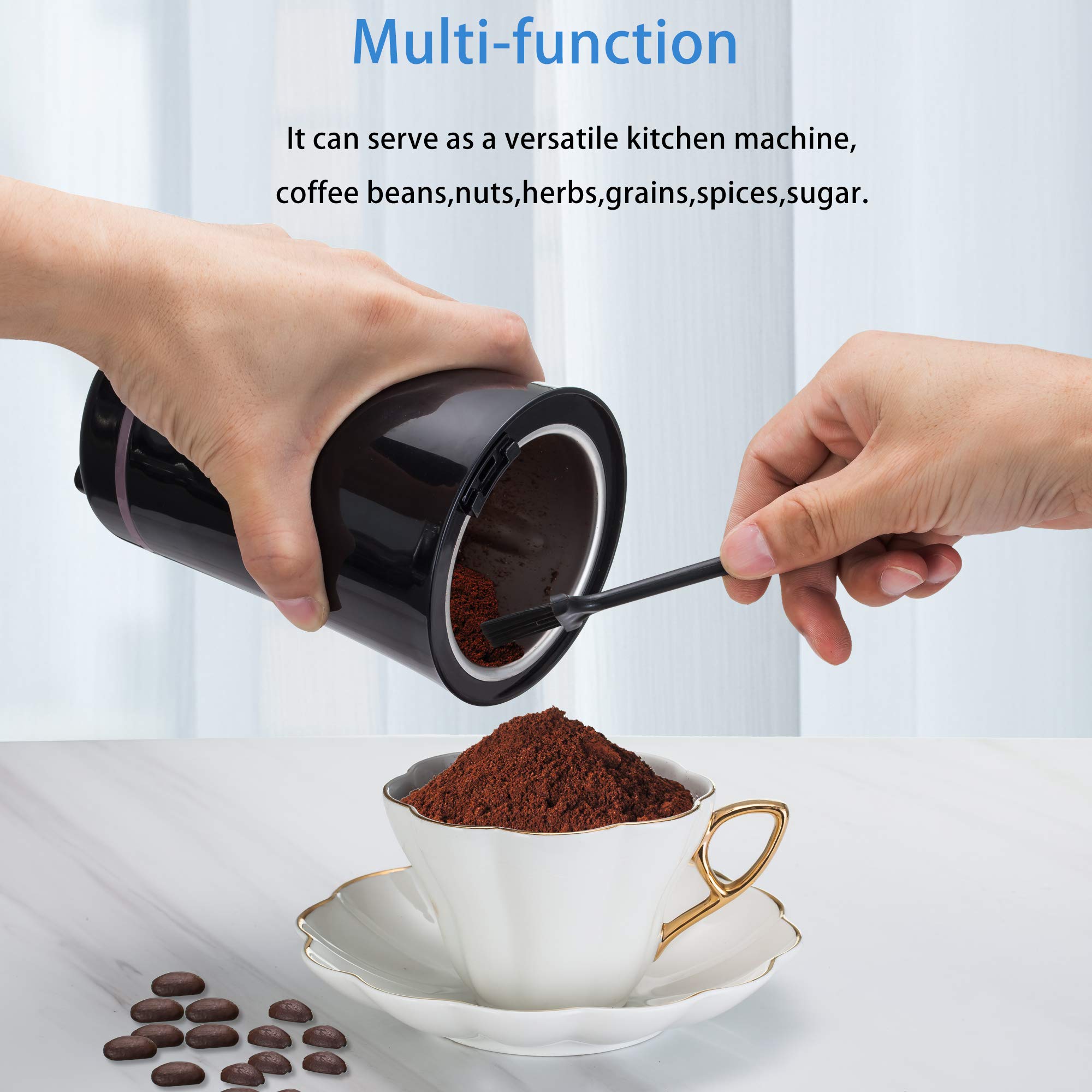 Coffee Machine, Aicook 2-in-1 Filter Coffee Maker, Bean to Cup Grind ...