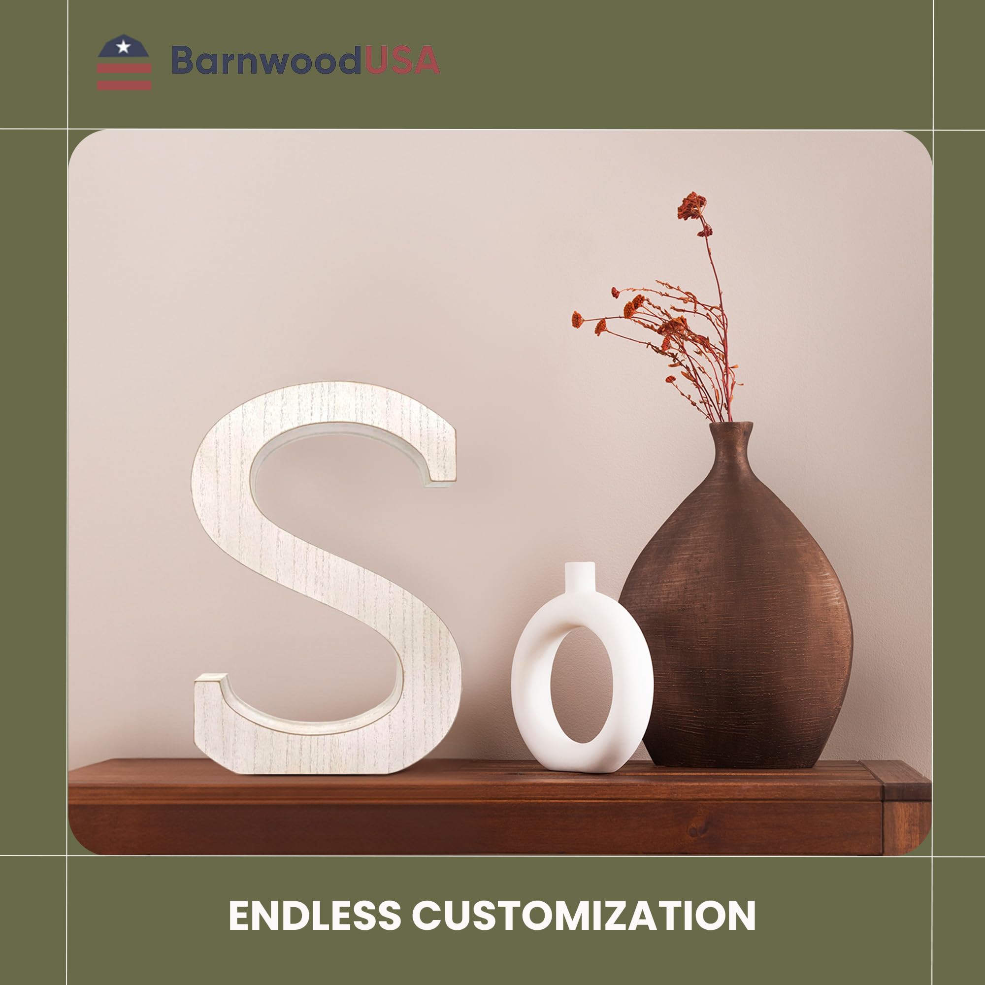 Snapklik.com : BarnwoodUSA LLC Rustic Large Alphabet Letters - Standing ...